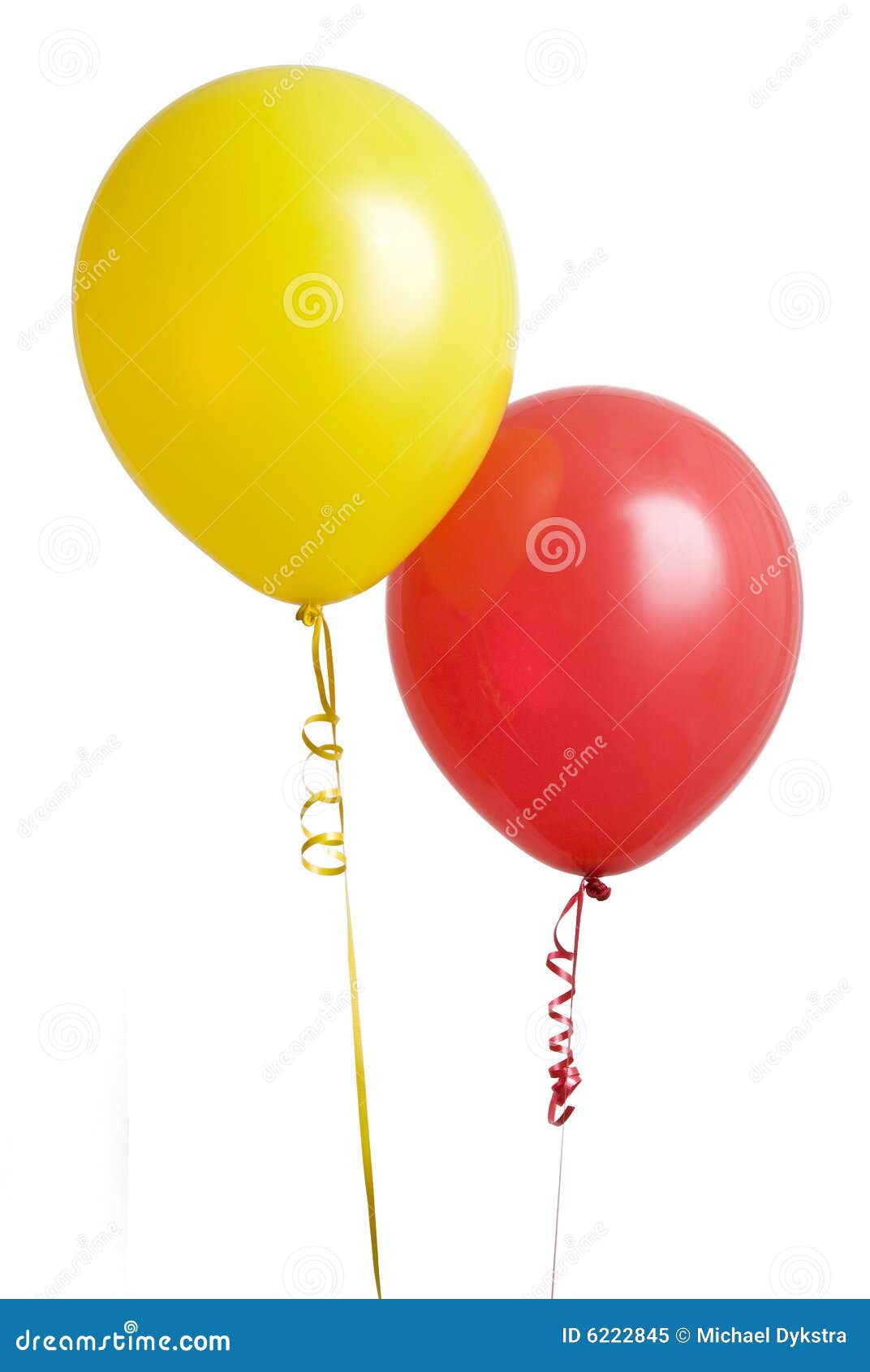 Ballon rouge et jaune image stock. Image du bande, blanc - 6222845