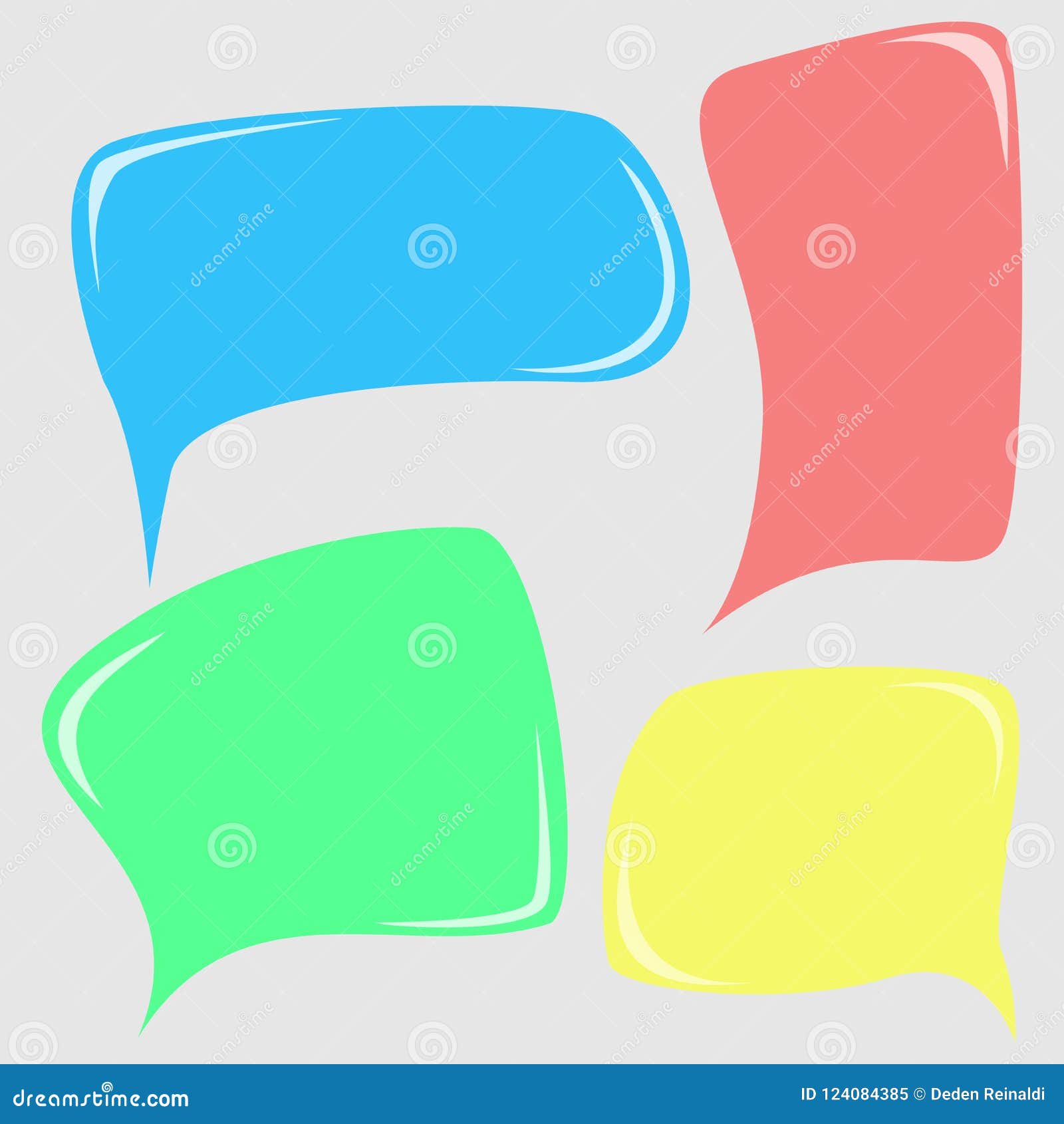 Ballon Text with Collor Flat Stock Illustration - Illustration of ...