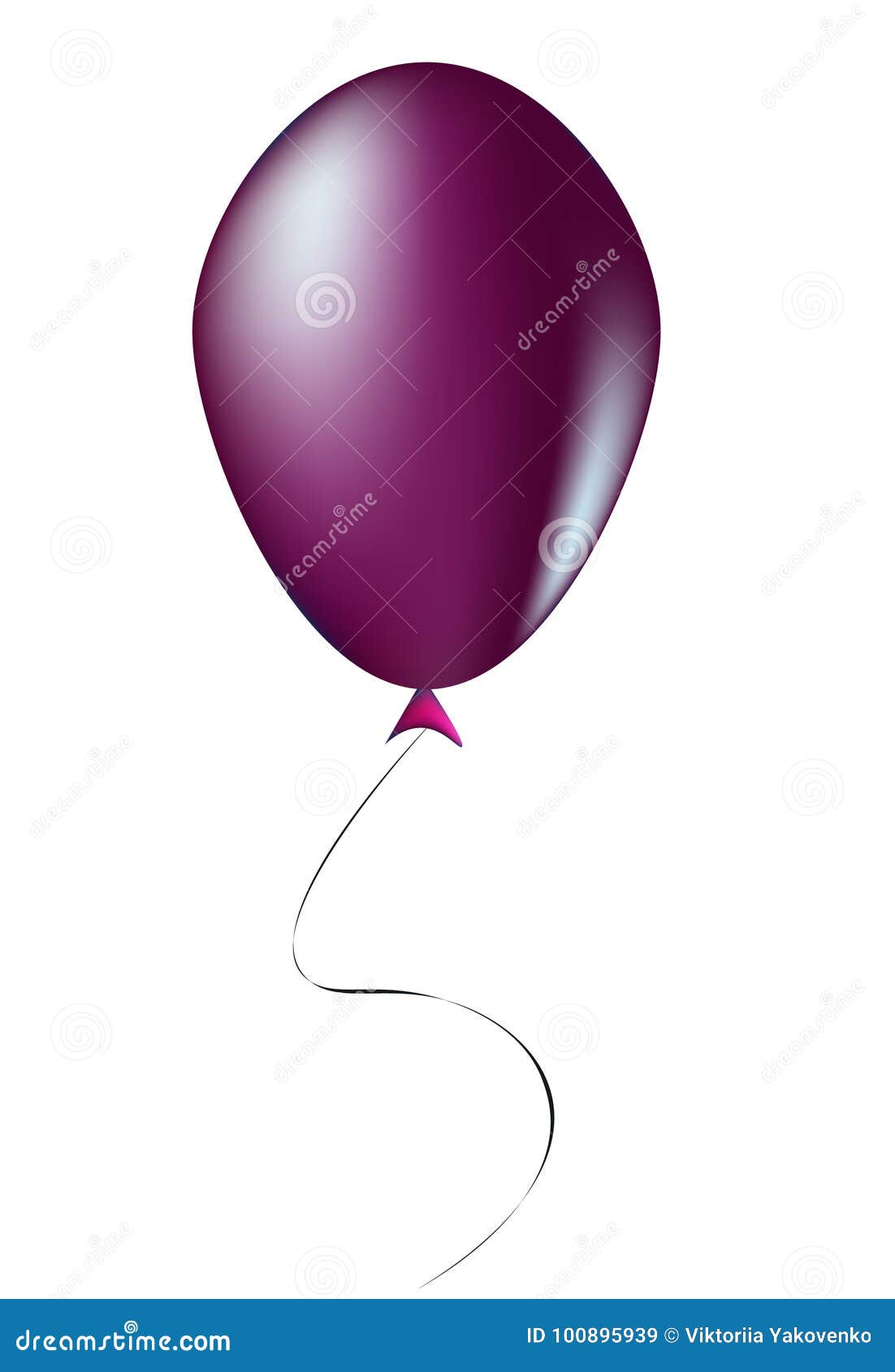 Ballon Violet - Illustration Illustration de Vecteur - Illustration du ...