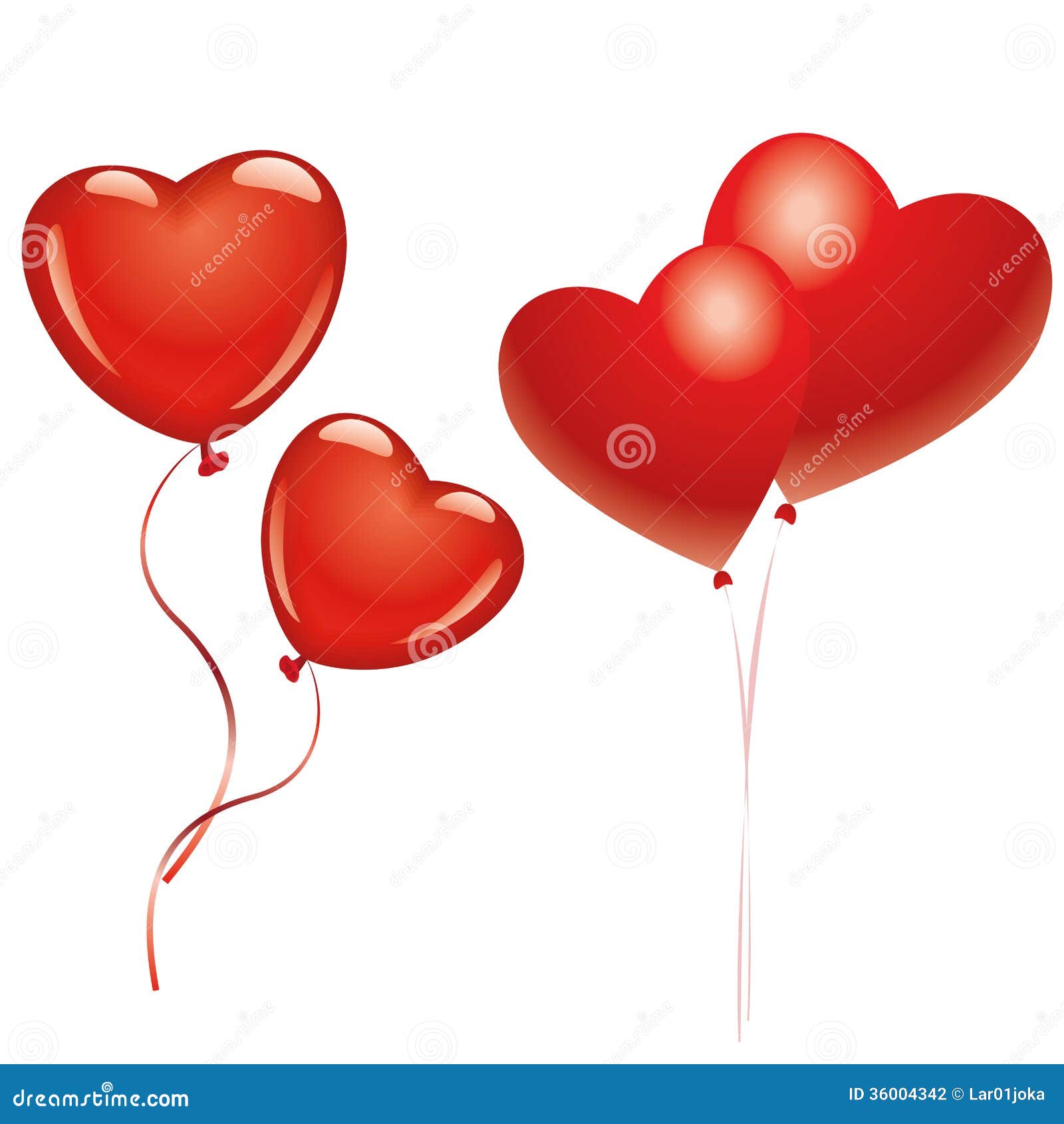 Ballone und Herzen vektor abbildung. Illustration von feier - 36004342