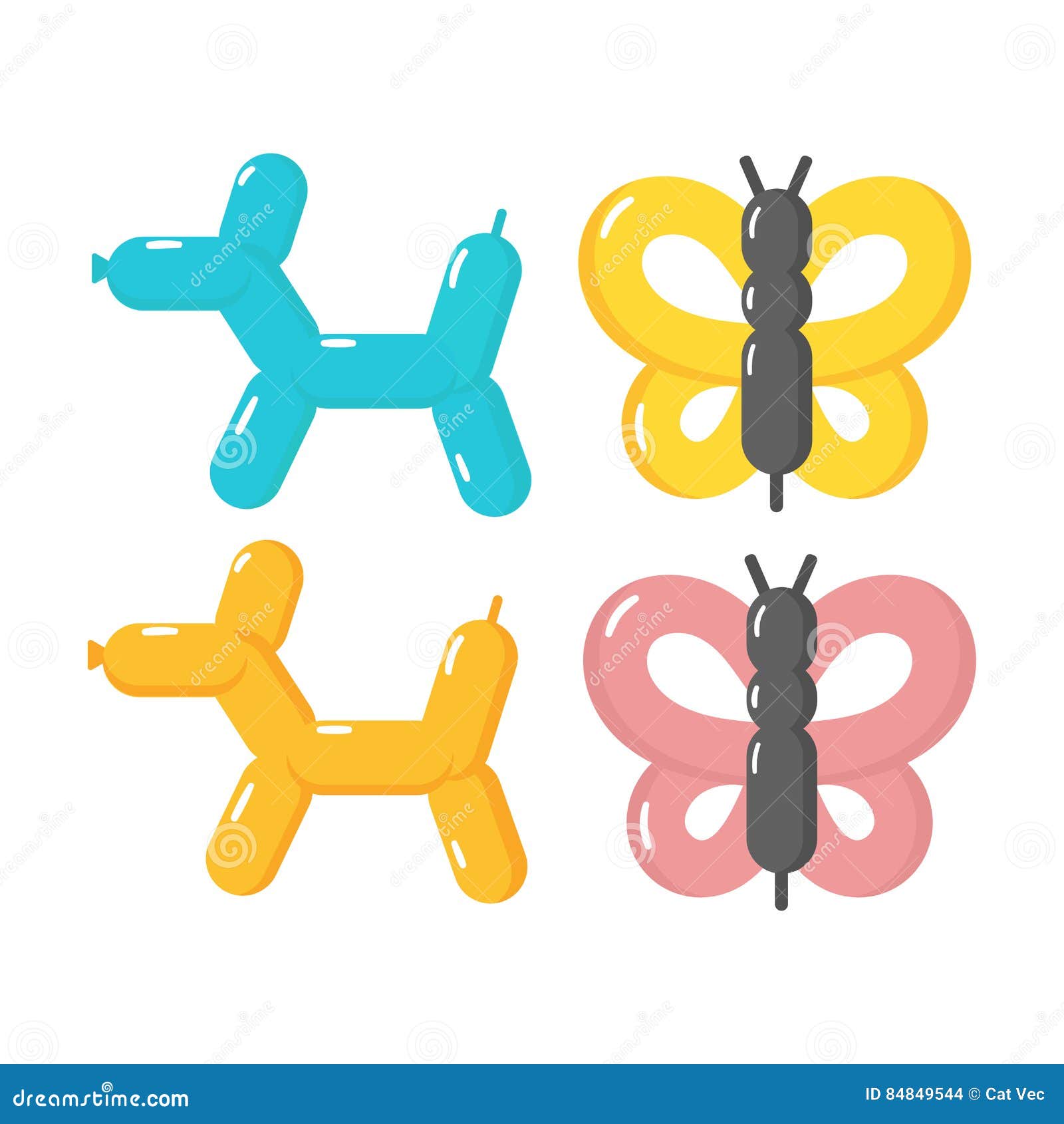 Ballone vector Satz vektor abbildung. Illustration von fest - 84849544