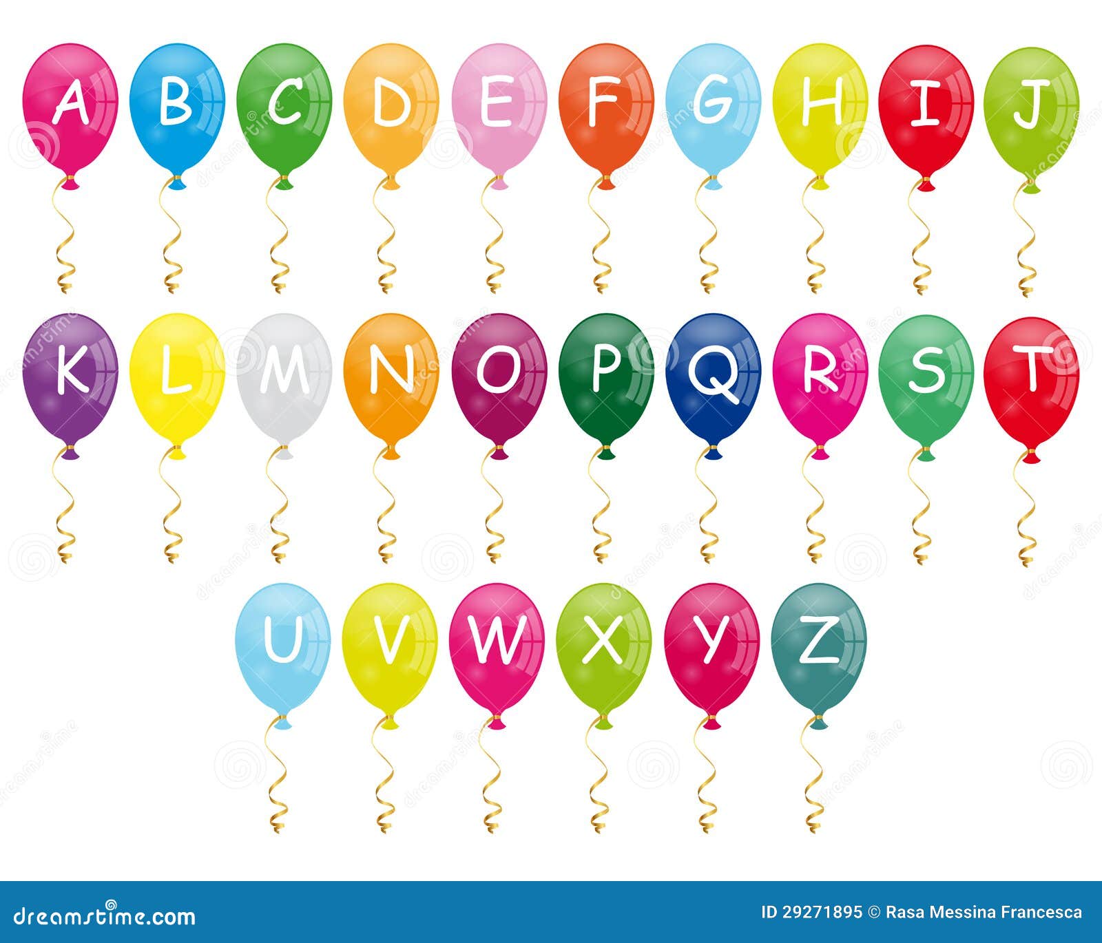 Ballons d'alphabet illustration de vecteur. Illustration of festif ...