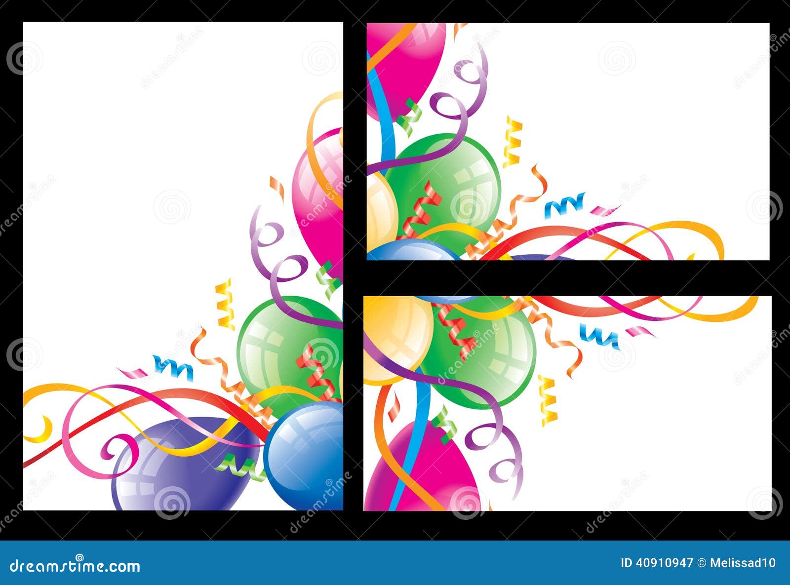Ballons Invitation Cards Stock Image | CartoonDealer.com #40910947