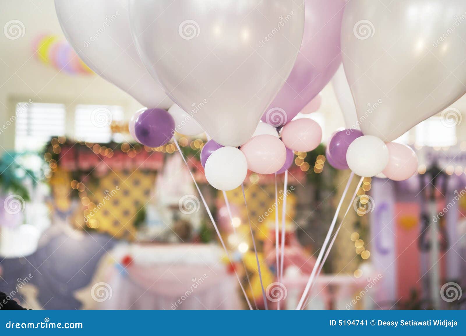 Ballons in a party stock image. Image of decoration, party - 5194741