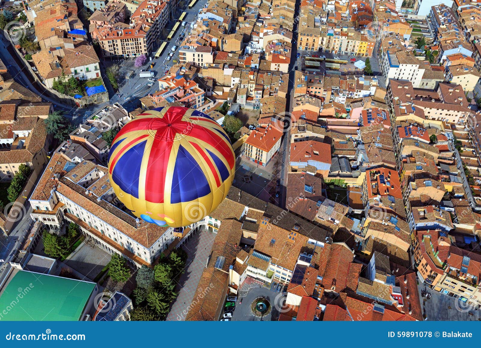 Ballonvlucht Over De Stad Vic Spanje Stock Foto - Image of natalia ...
