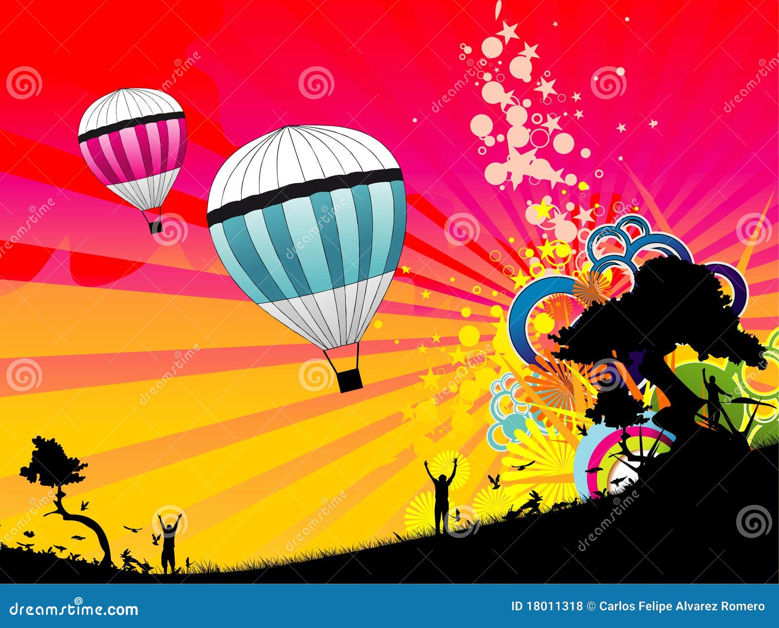 Balloon abstract stock illustration. Illustration of active - 18011318
