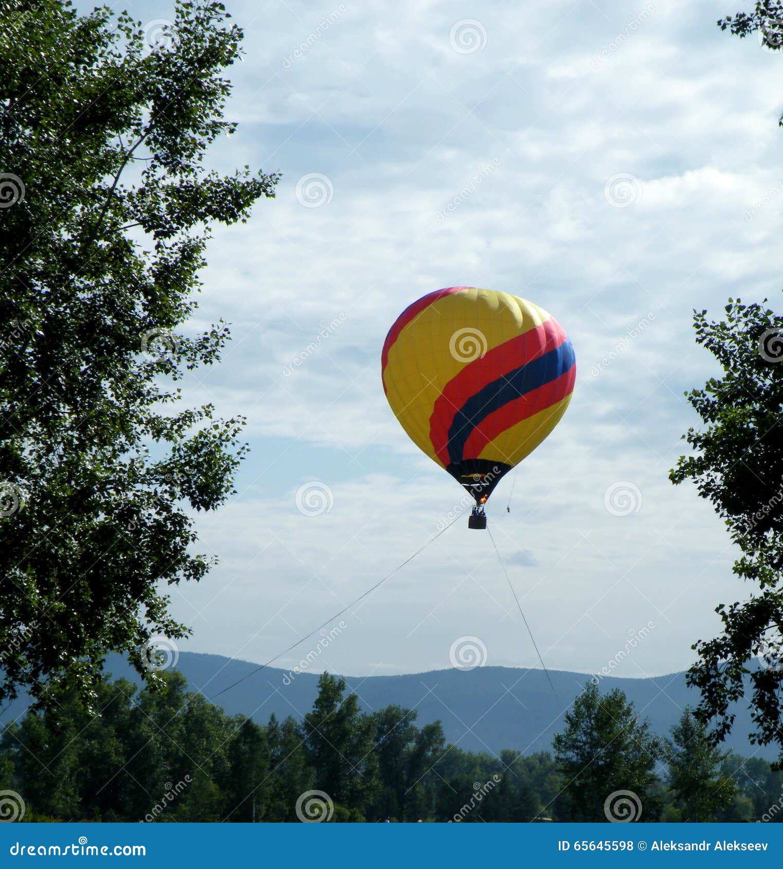 Balloon. Aeronautics. stock photo. Image of gondola, outdoors - 65645598