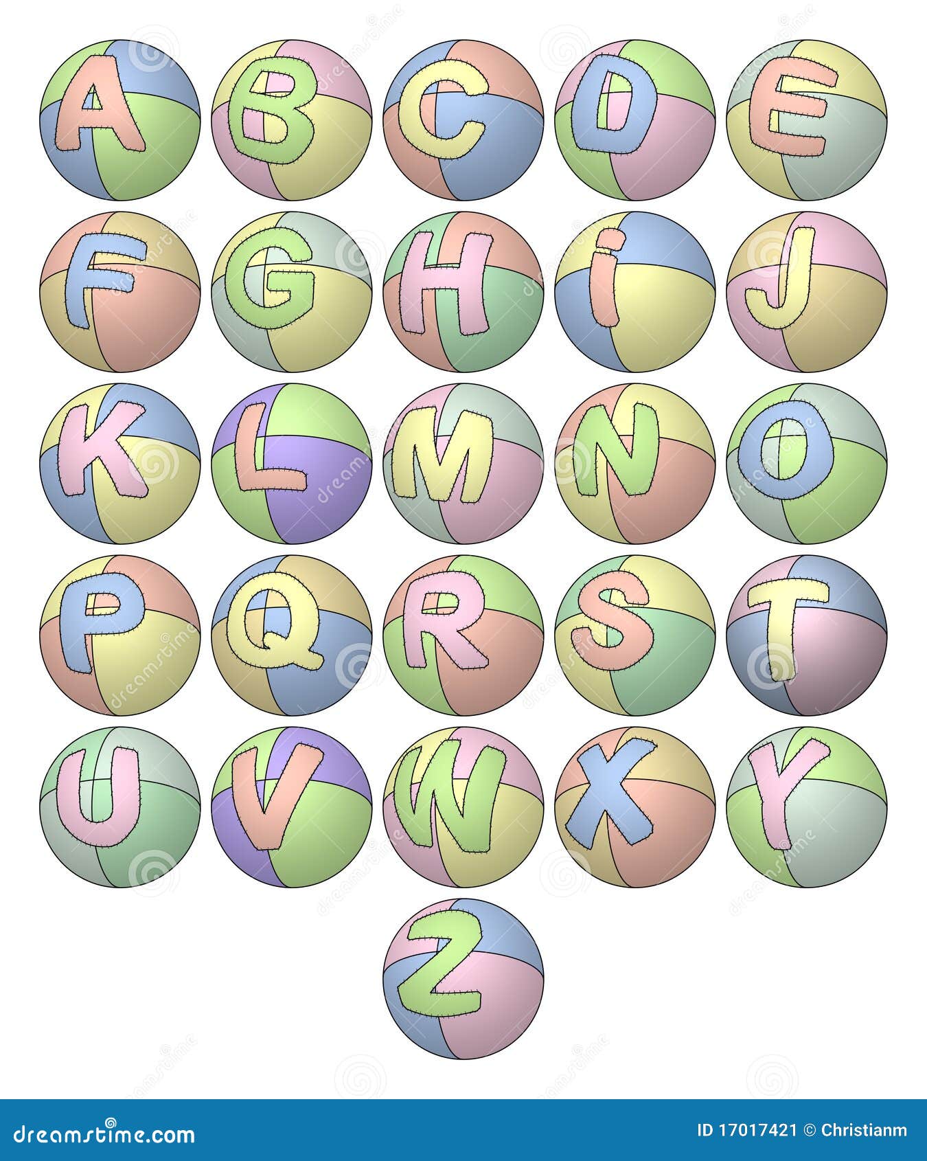 Balloon Alphabet stock illustration. Illustration of alphabet - 17017421