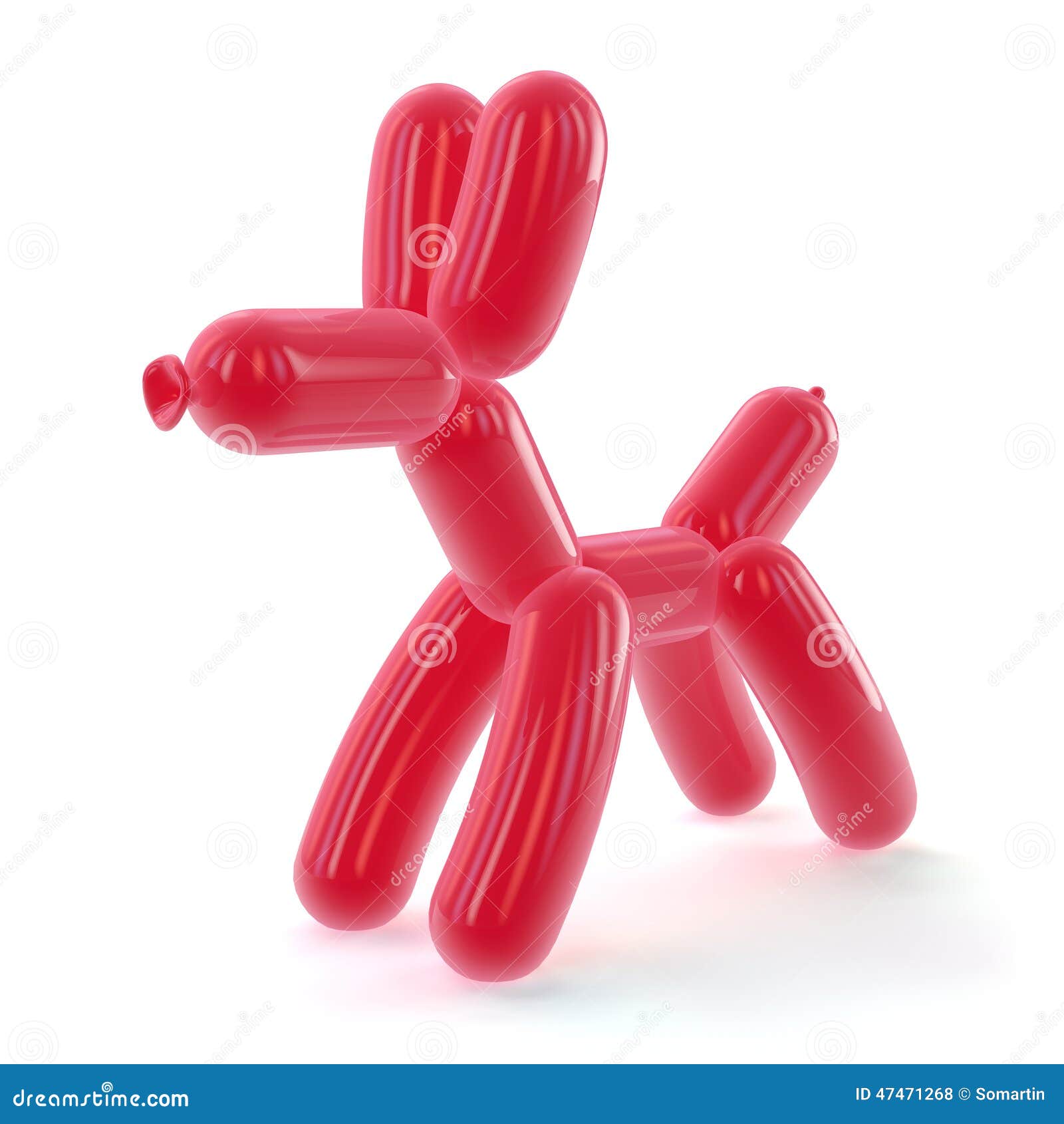 Balloon Animal Toy. Colorful Cartoon Inflatable Dog Stock Photography ...