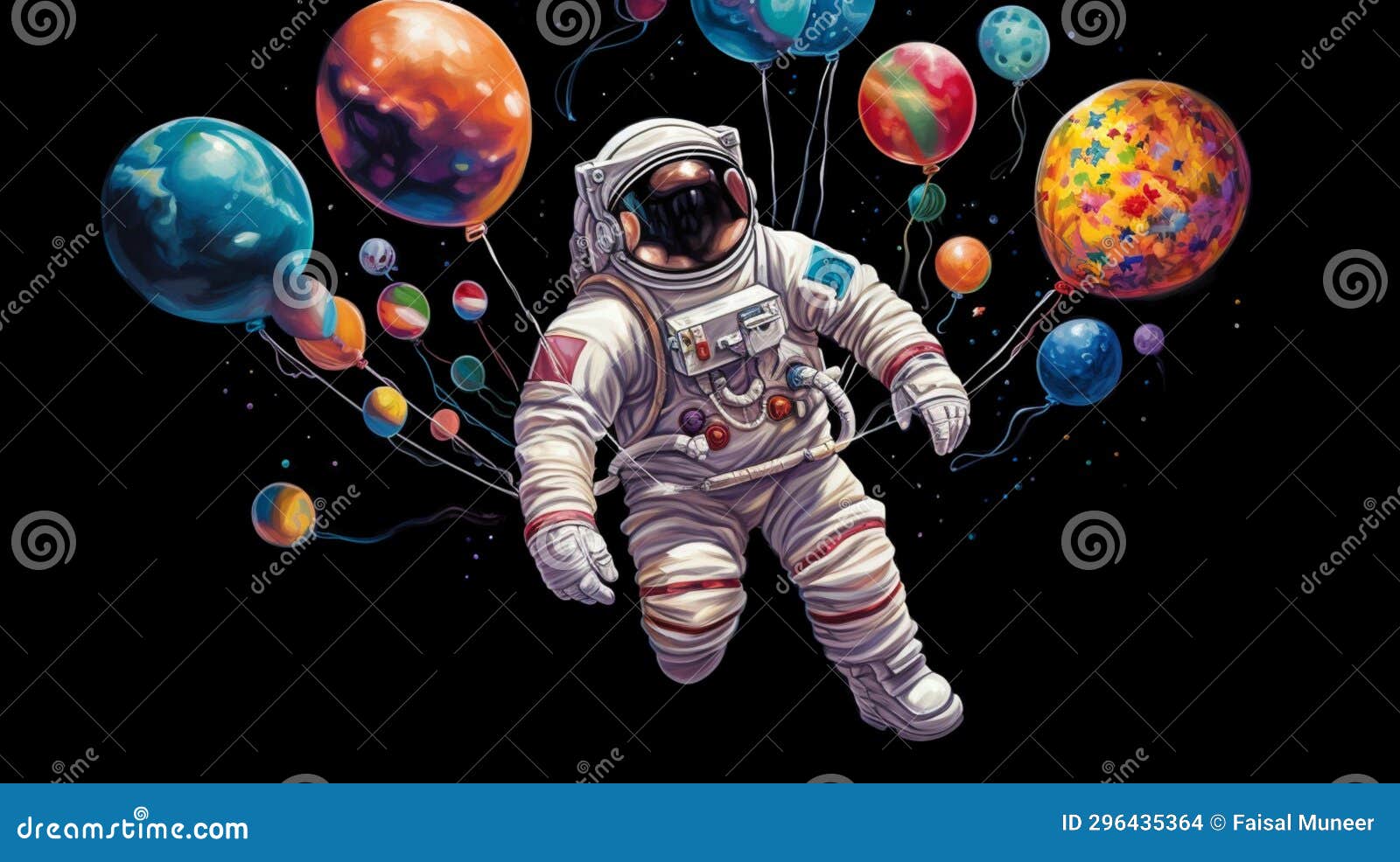 A Balloon Astronaut Soaring among the Stars, with a Whimsical Twist on ...