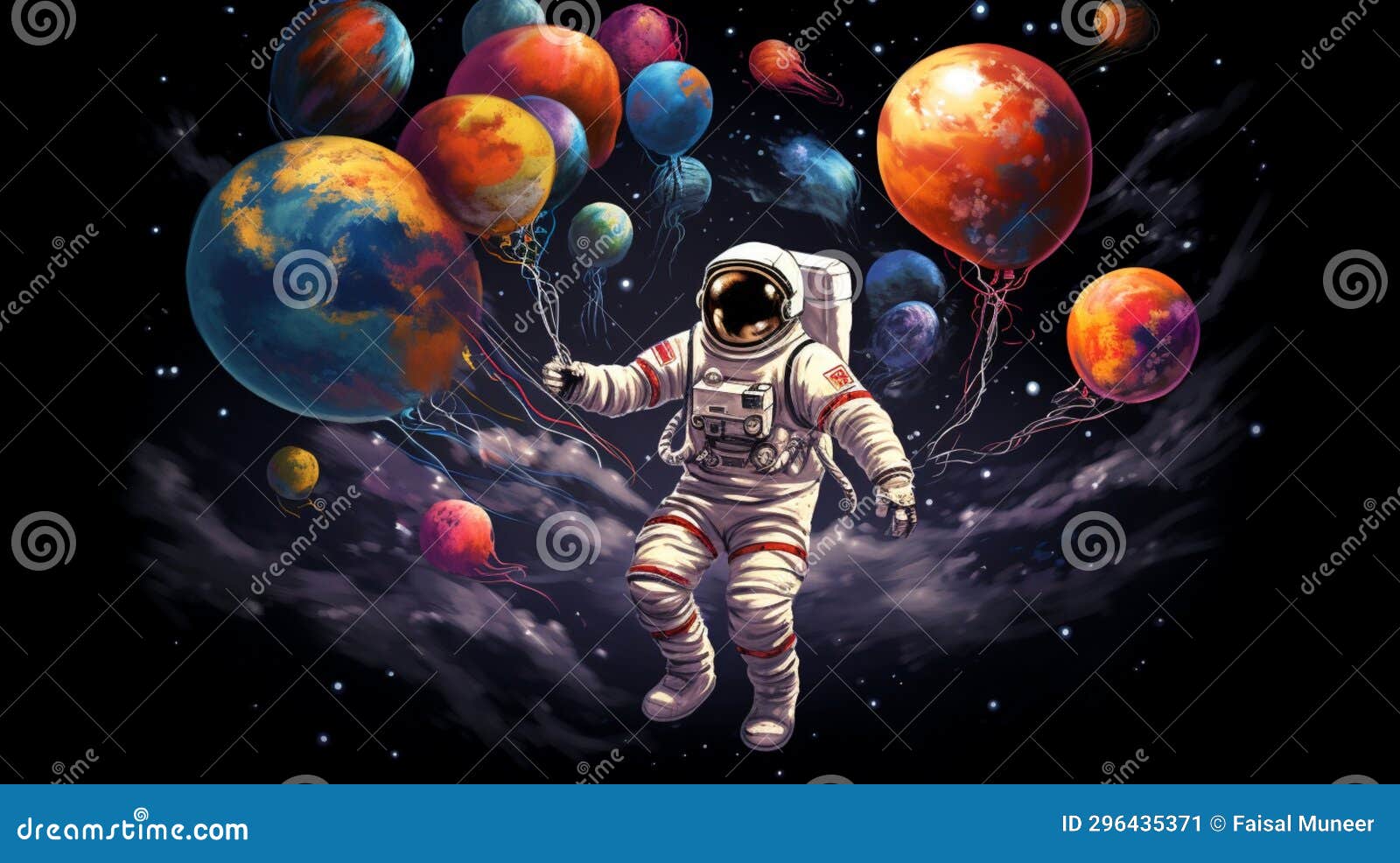 A Balloon Astronaut Soaring among the Stars, with a Whimsical Twist on ...