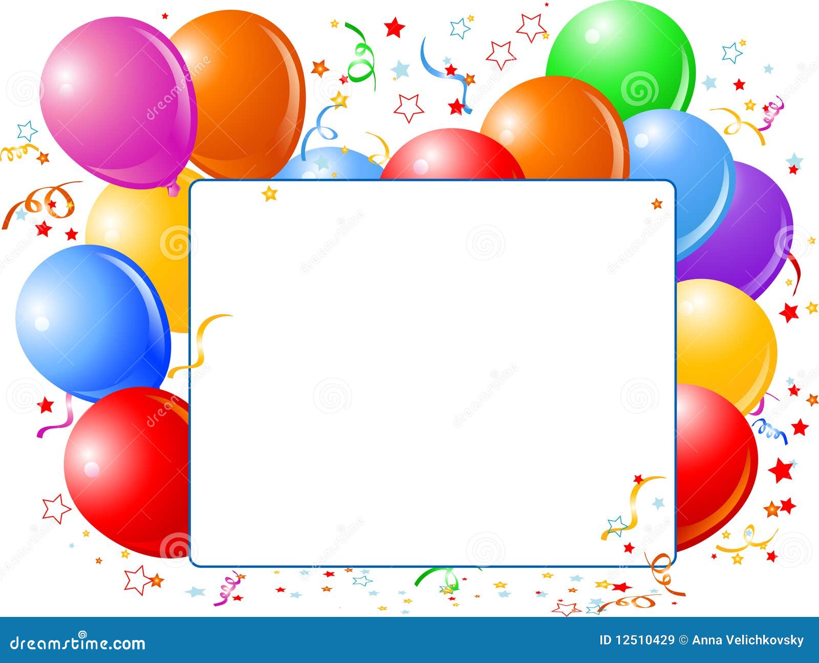 Balloon Banner stock vector. Illustration of invitation - 12510429