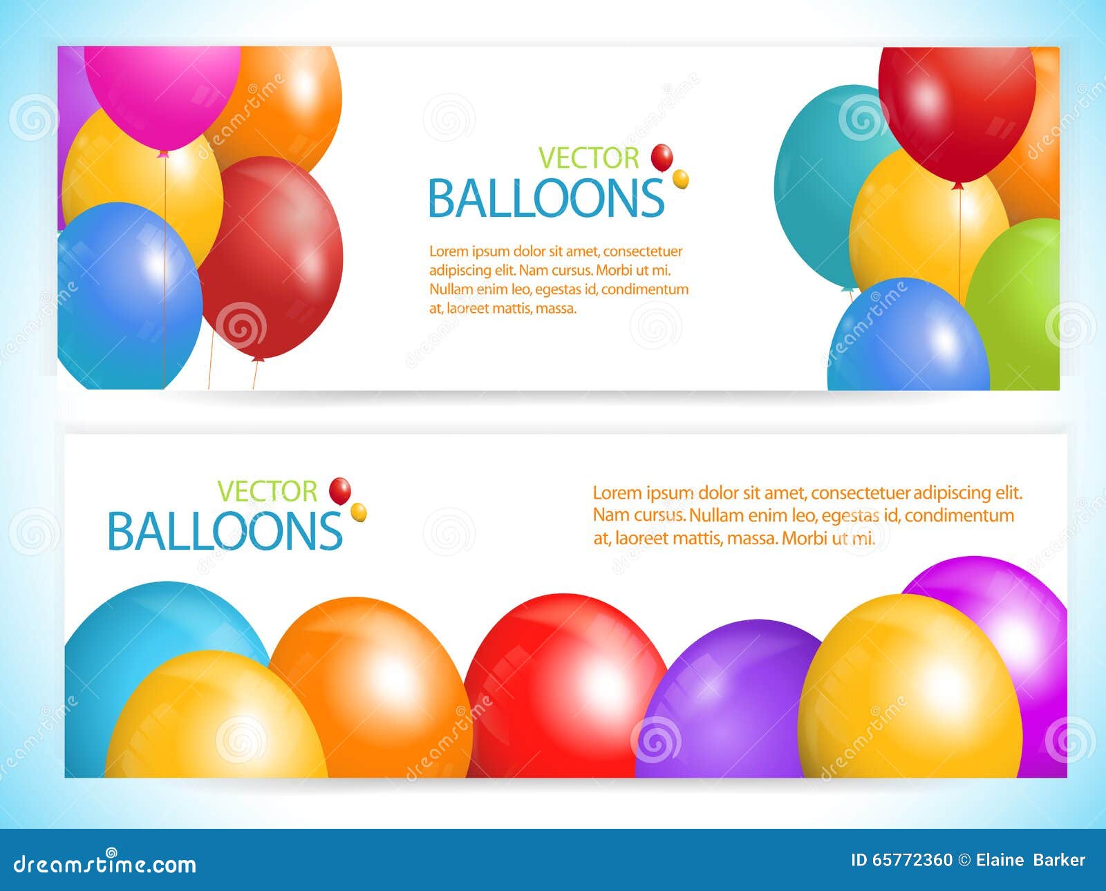 Balloon banners stock illustration. Illustration of balloon - 65772360