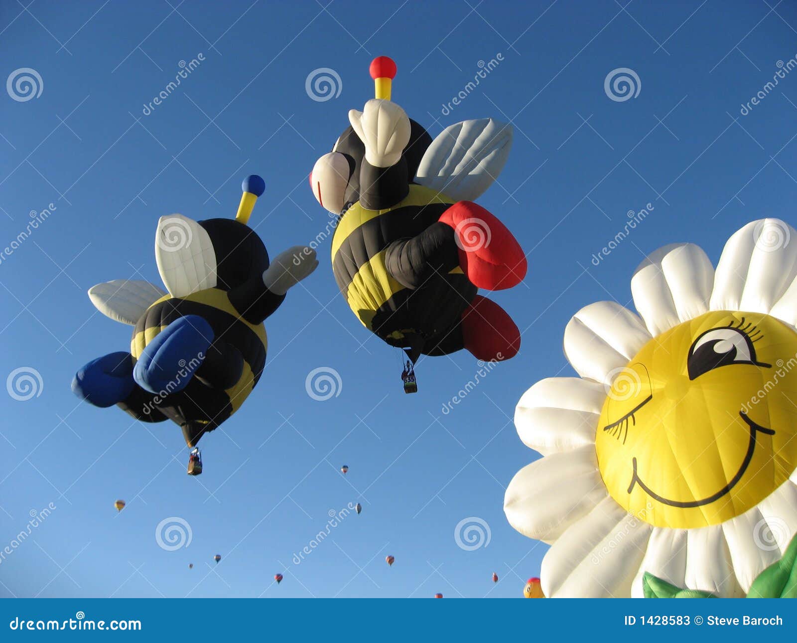 Balloon Bees stock image. Image of flower, flight, rise - 1428583