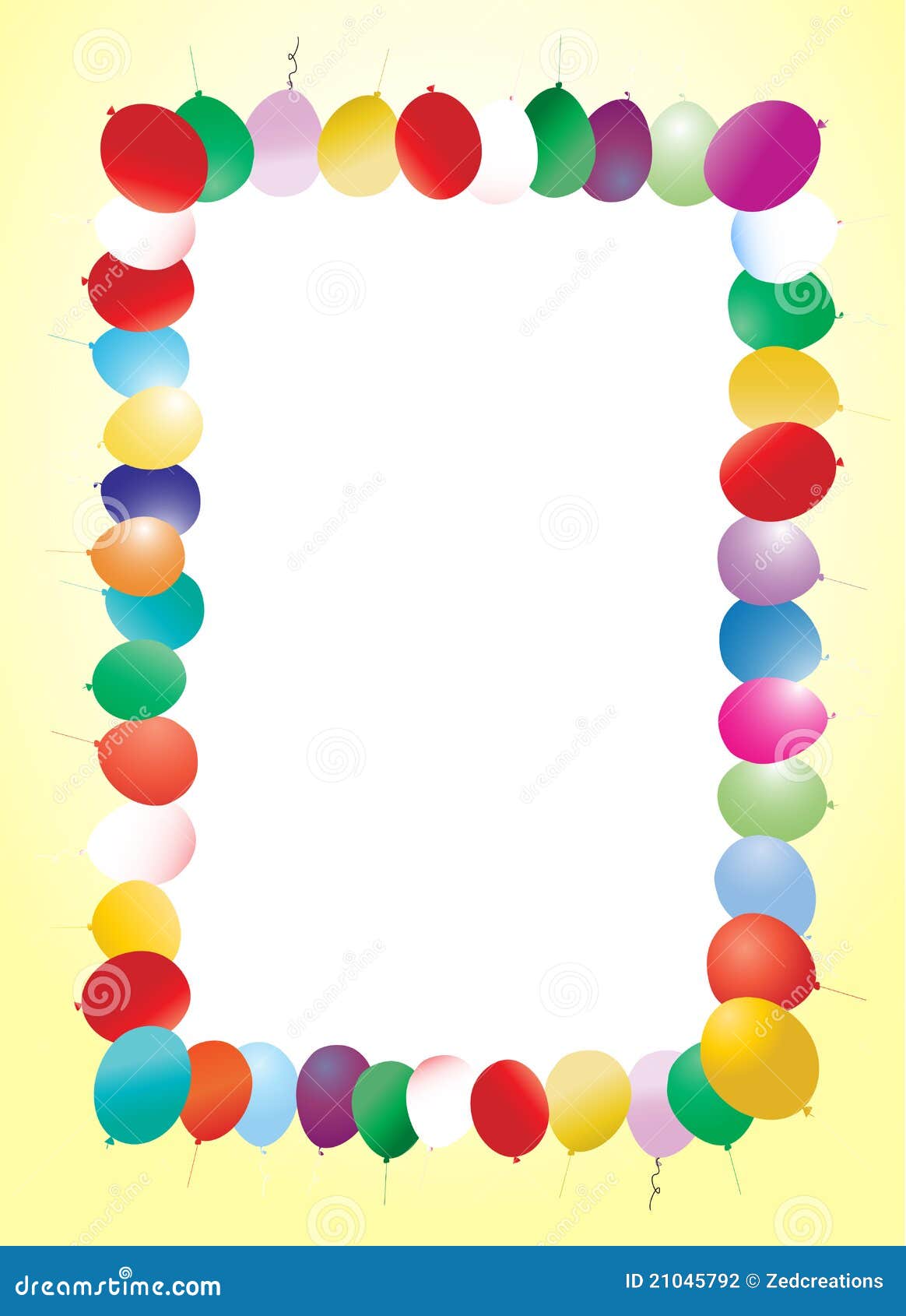 Balloon border stock vector. Image of colourful, party - 21045792