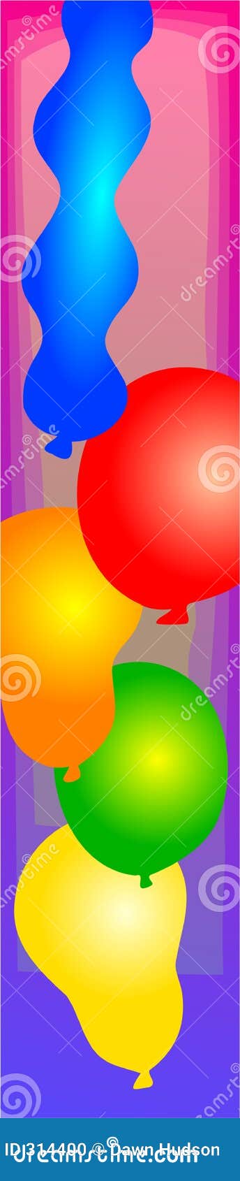 Balloon border stock vector. Illustration of edge, periphery - 314400