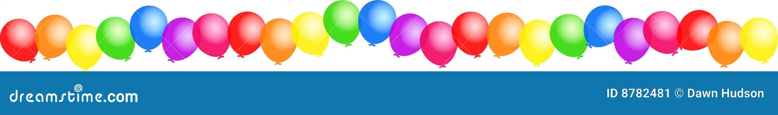 Balloon border stock illustration. Illustration of events - 8782481