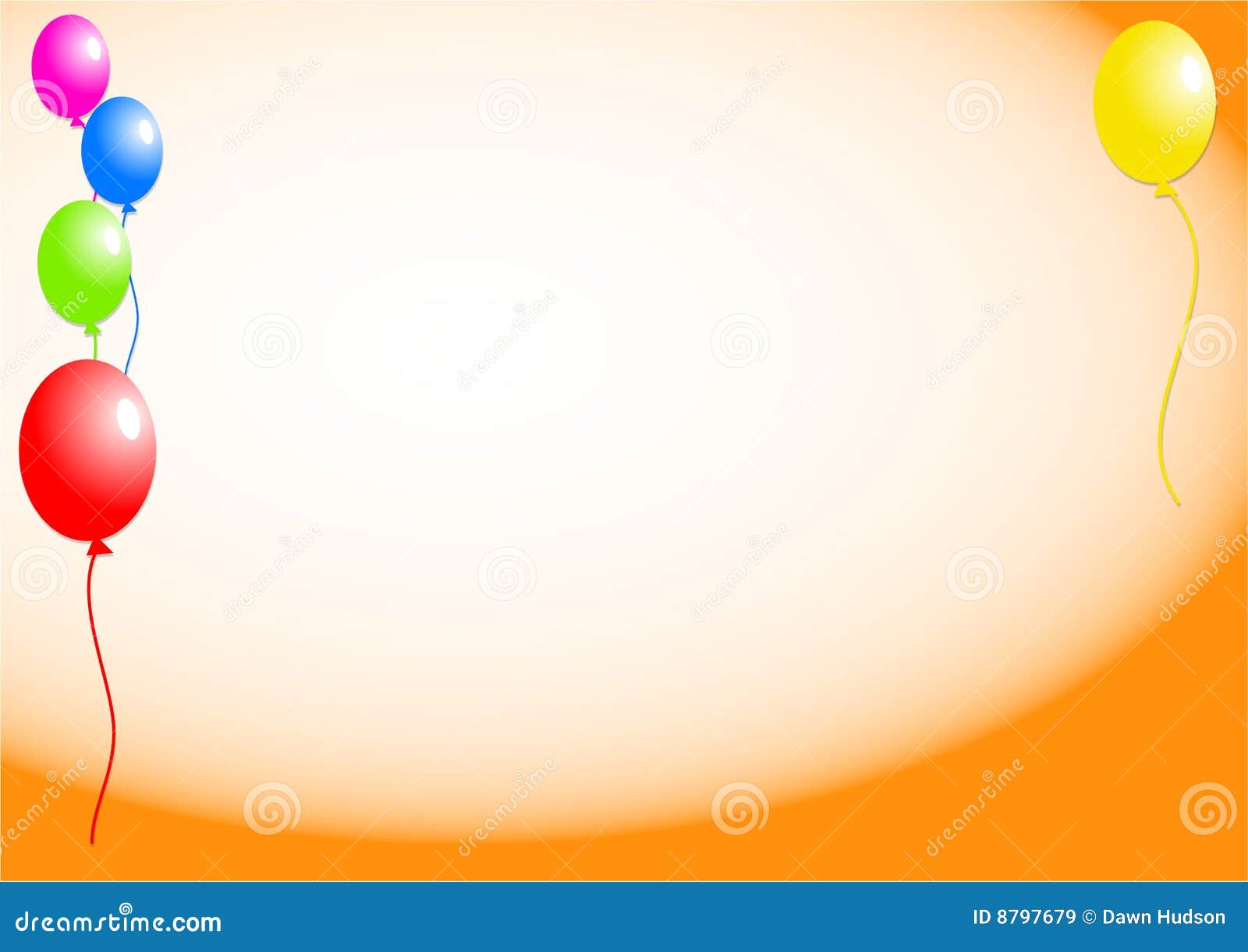 Balloon border stock illustration. Illustration of party - 8797679