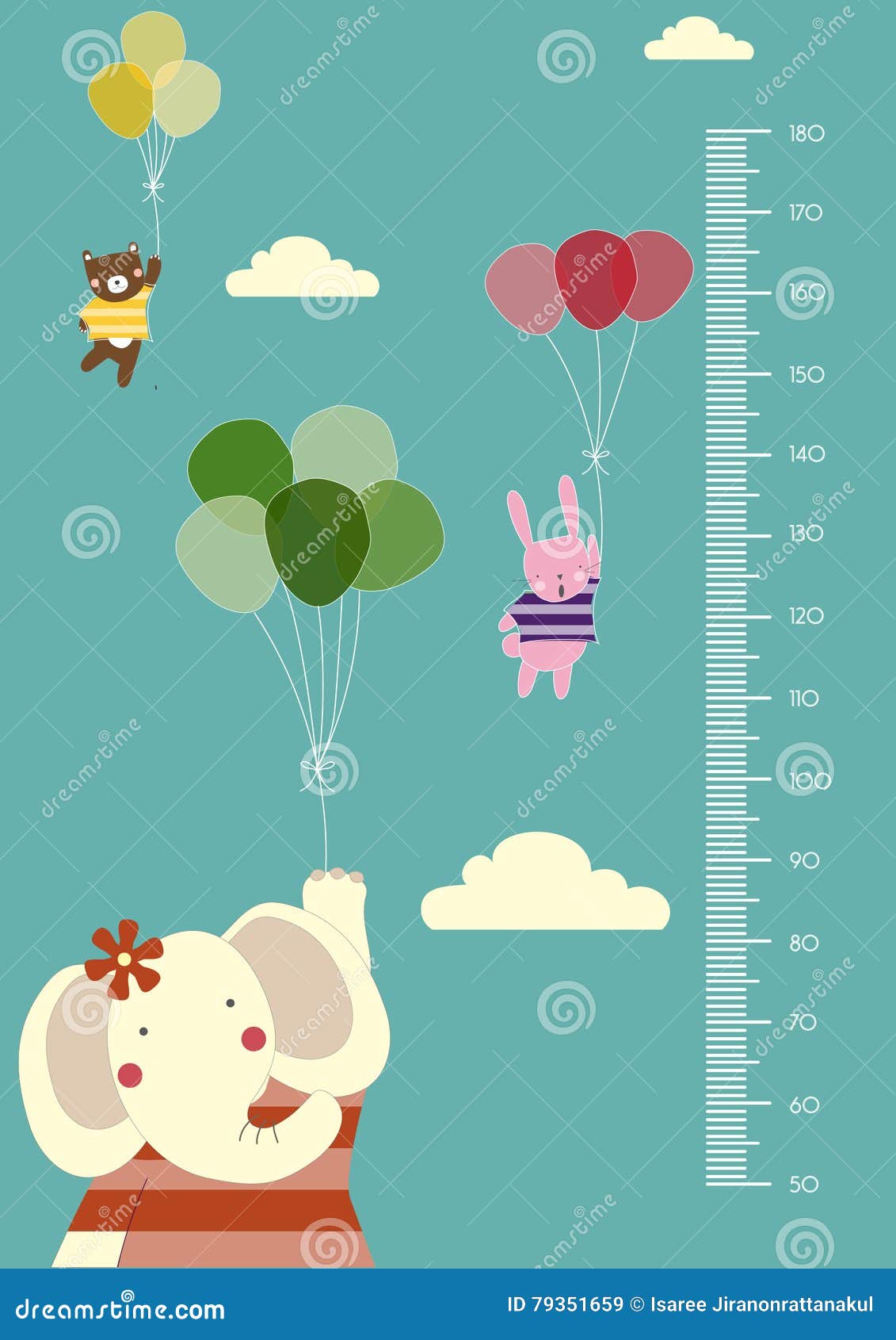 Balloon Cartoons ,Meter Wall Or Height Meter From 50 To 180 Centimeter ...