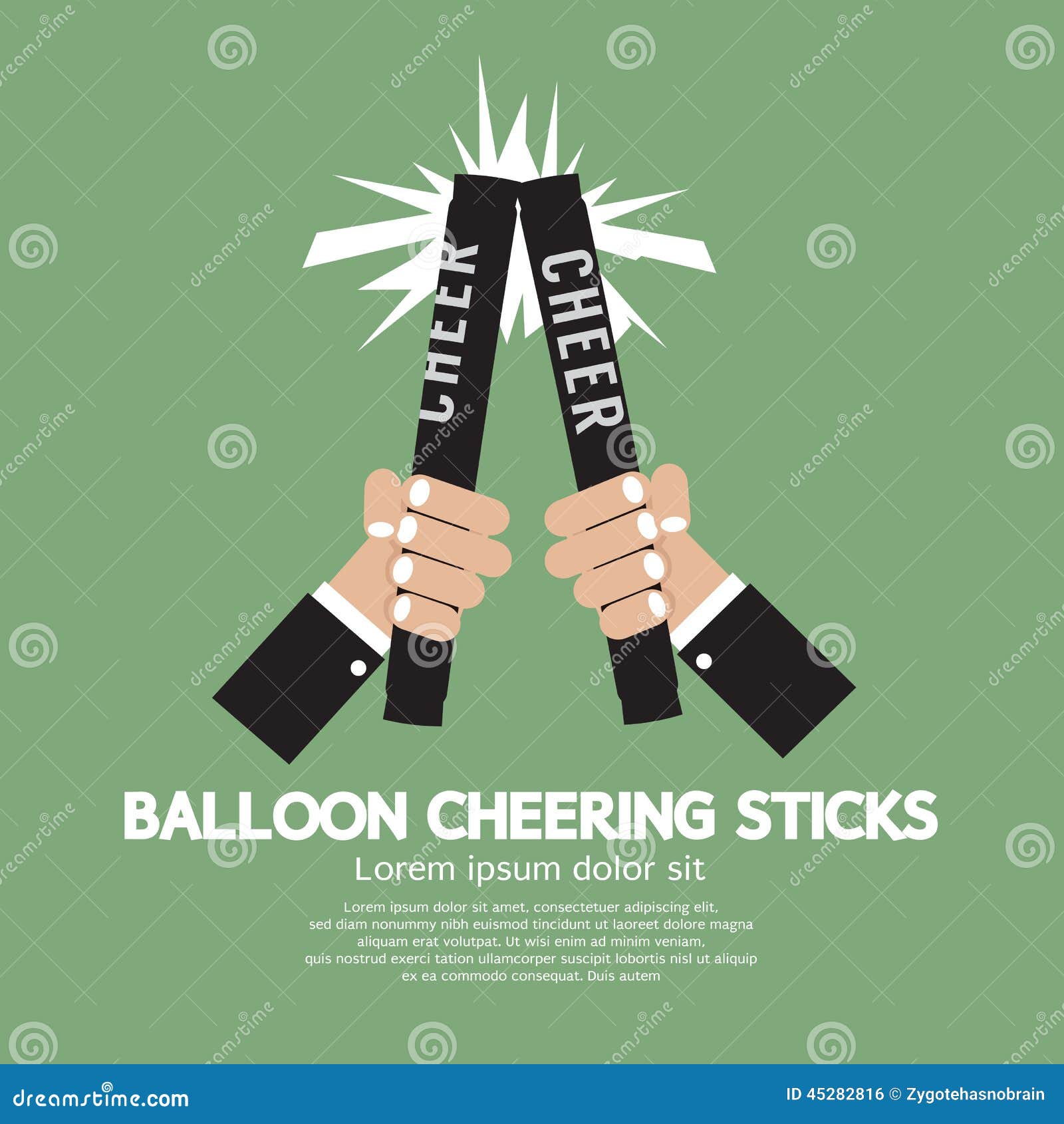 Balloon Cheering Sticks Stock Illustrations – 5 Balloon Cheering Sticks ...