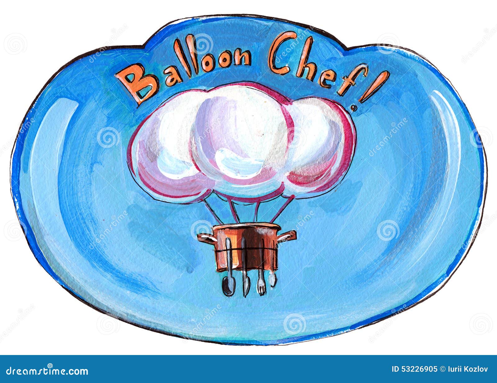 Balloon chef stock illustration. Illustration of setting - 53226905