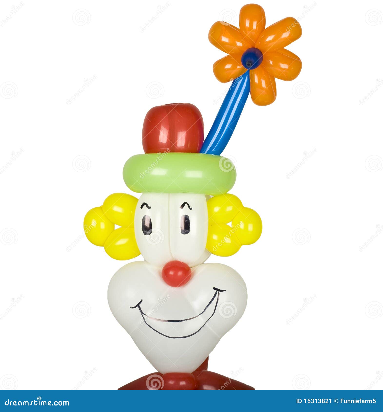Balloon clown head stock image. Image of lighting, rubber - 15313821