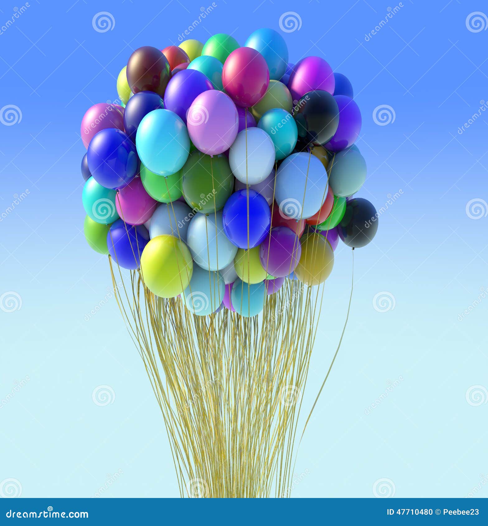 Balloon cluster stock illustration. Illustration of parties - 47710480