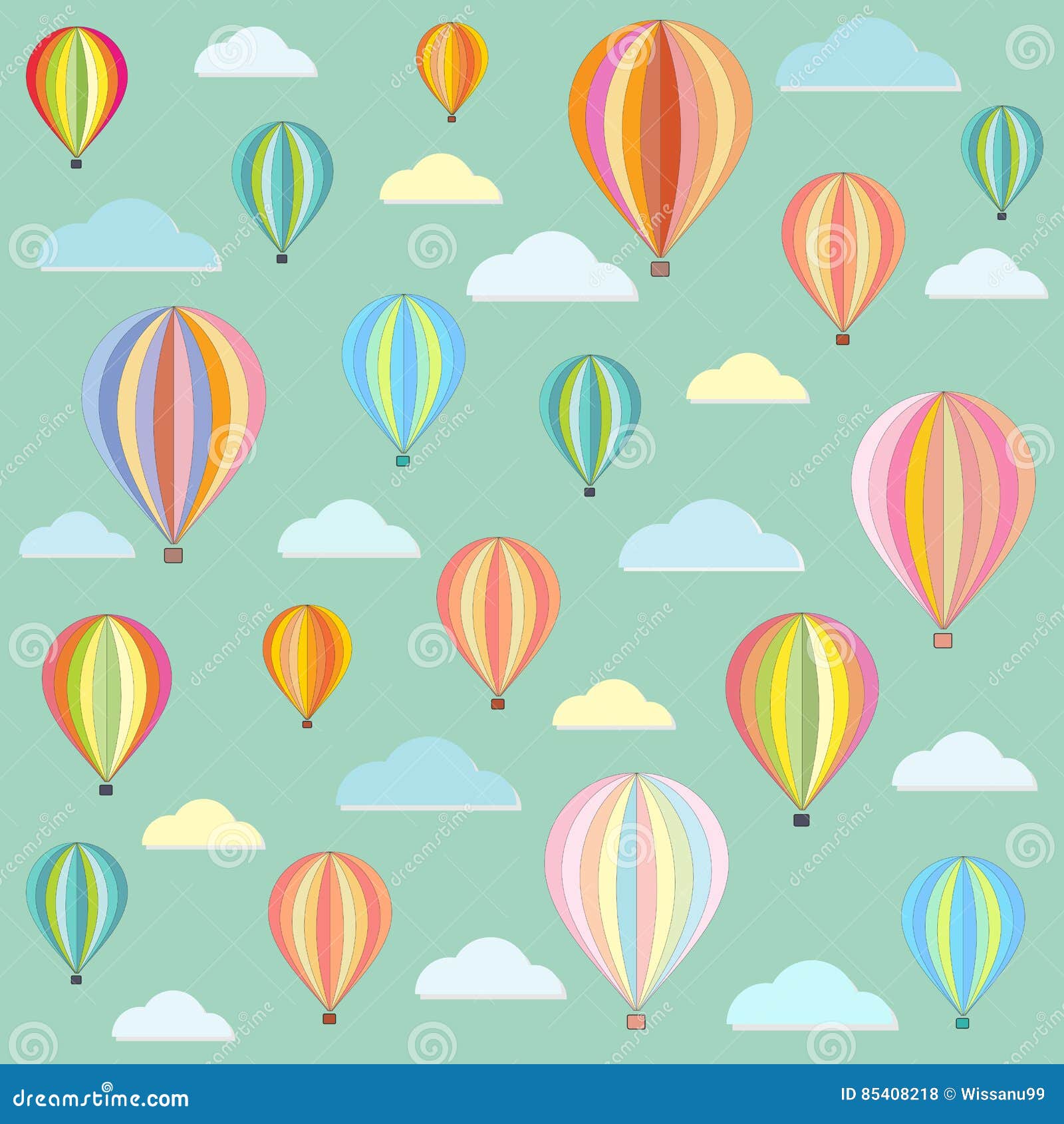 Balloon Color Abstract Retro Pattern Stock Vector - Illustration of ...