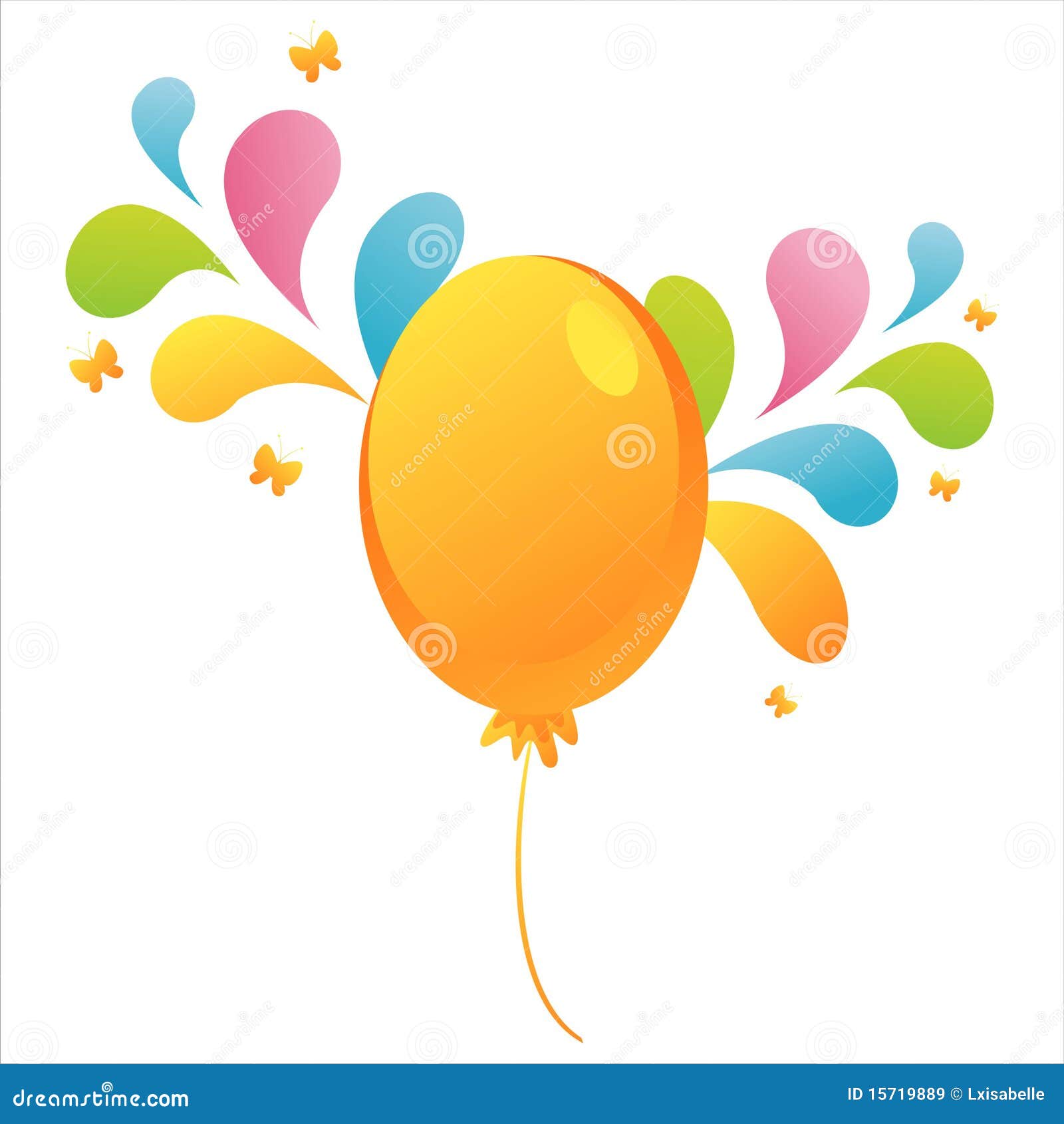Balloon with Colorful Splash Stock Vector - Illustration of object ...