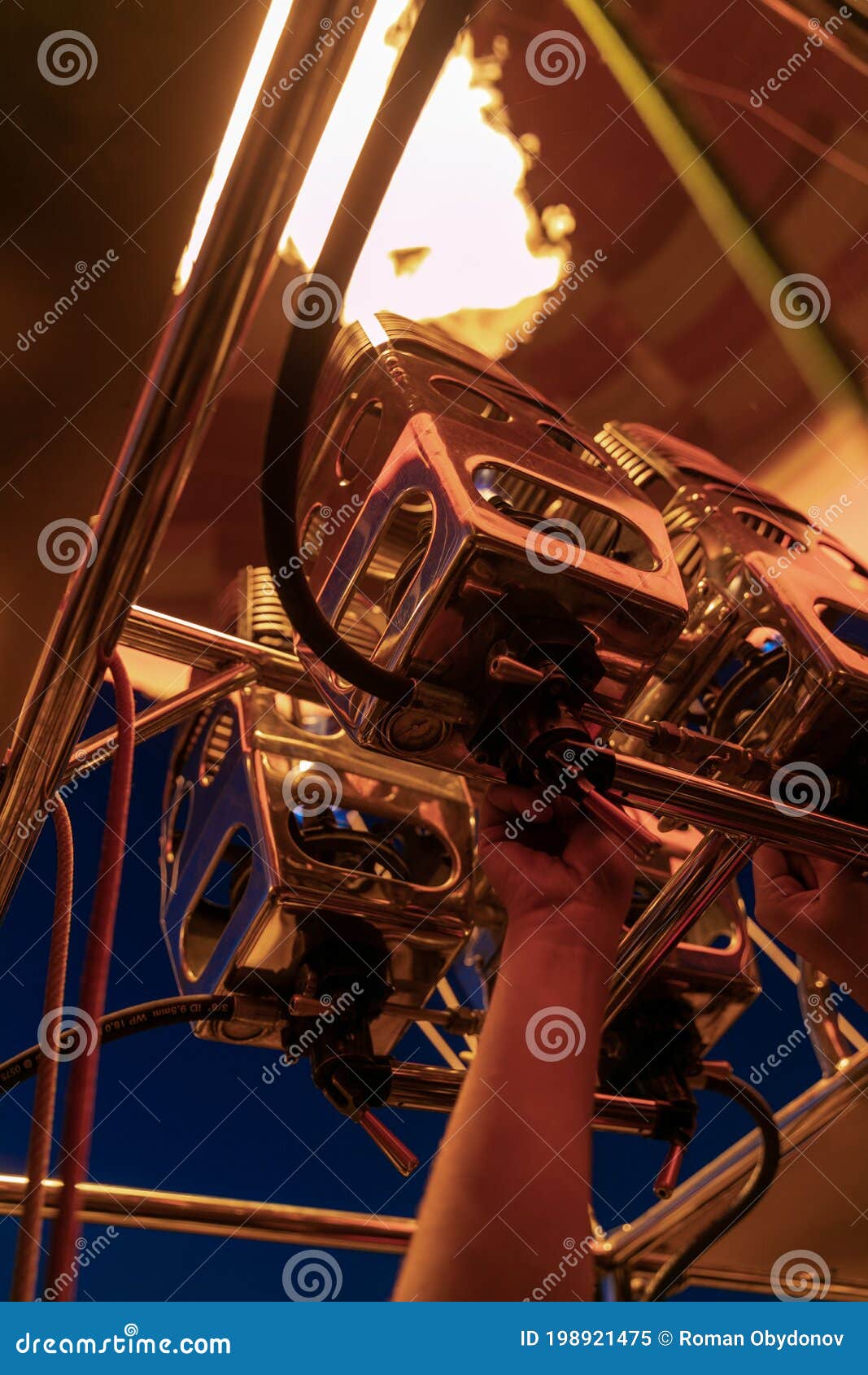 Balloon Control Equipment. Helium Gas Burner Stock Image - Image of ...