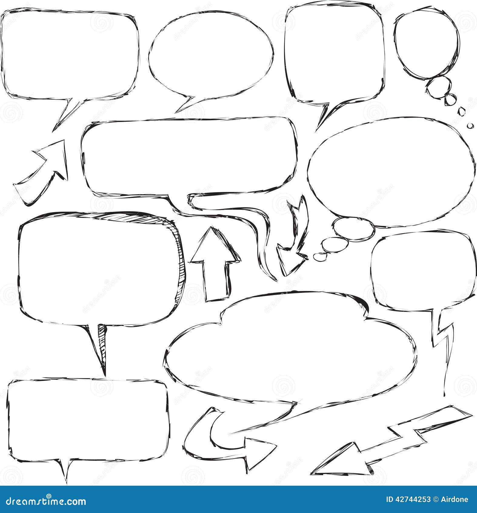 Balloon Dialogue Doodle stock illustration. Illustration of element ...