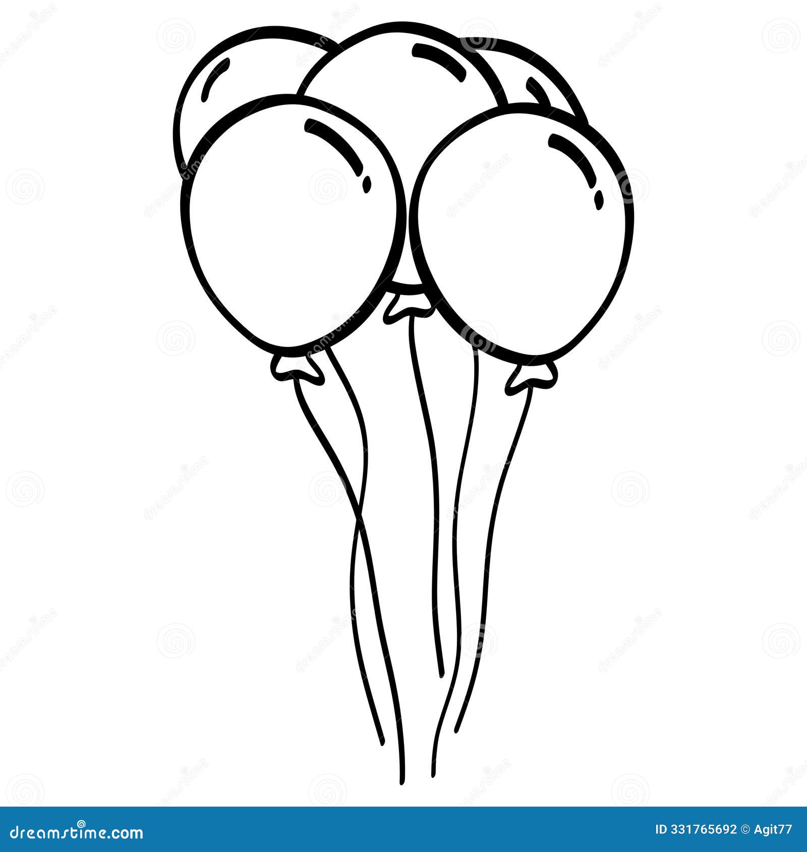 Balloon Doodle Icon Vector Hand Drawing Royalty-Free Stock Image ...