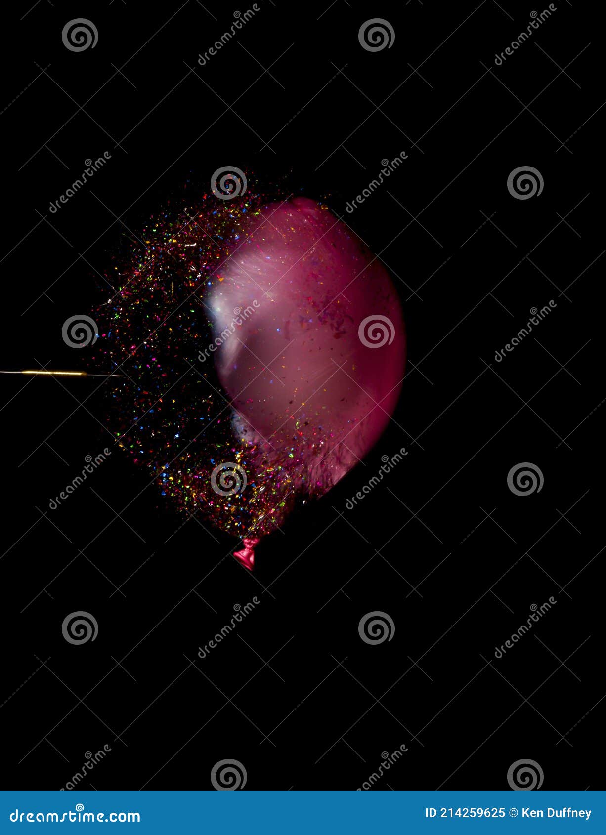 A Balloon Exploding after Being Pierced by a Dart. Stock Image - Image ...