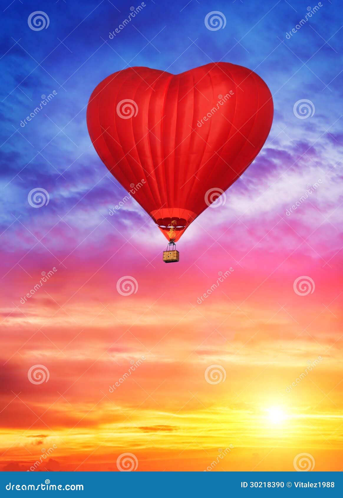 Love balloon stock illustration. Illustration of aerostat - 30218390