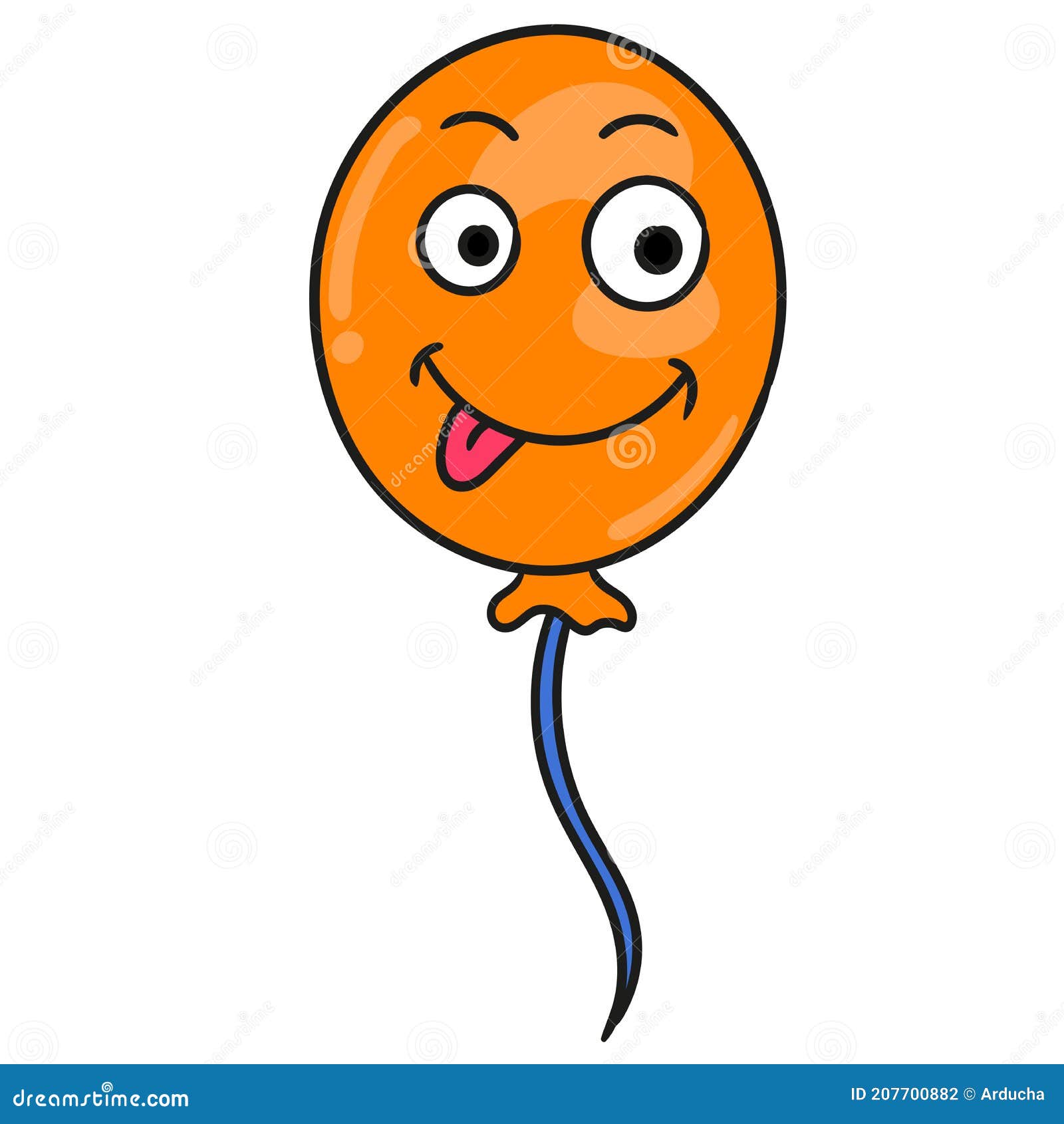 Balloon with a Funny Face. Doodle Icon Image Stock Vector ...
