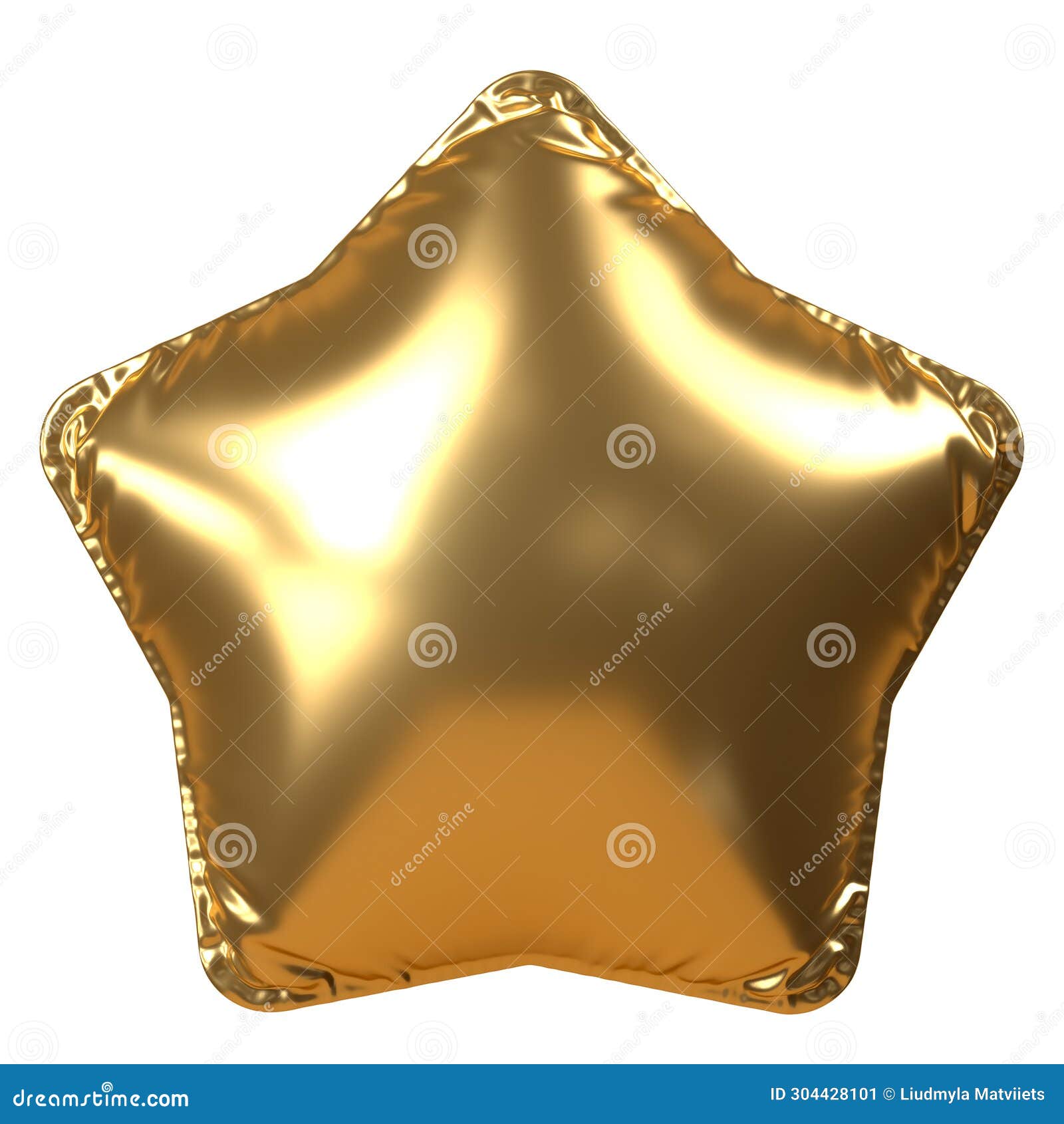 Balloon Gold Star stock illustration. Illustration of happy - 304428101