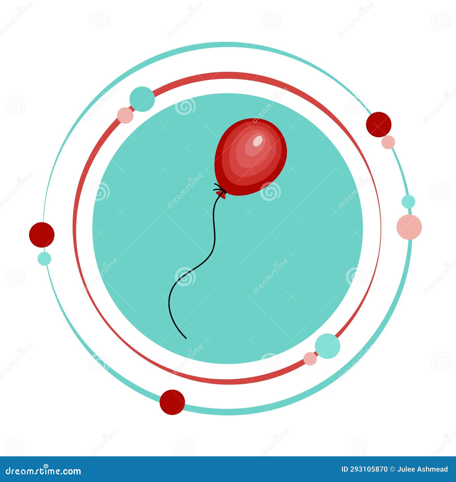 Red Balloon Vector Illustration Graphic Icon Decal Symbol Stock Vector ...