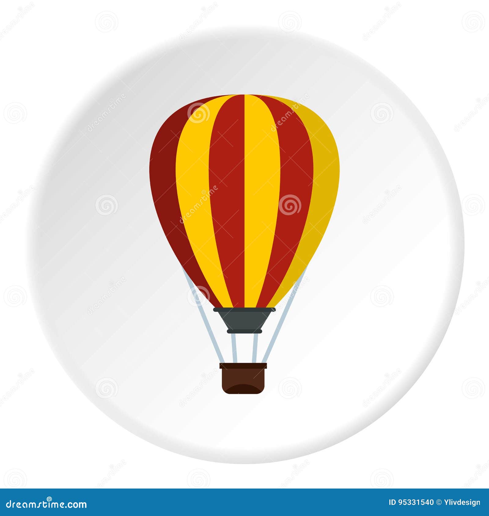 Balloon icon circle stock vector. Illustration of rise - 95331540