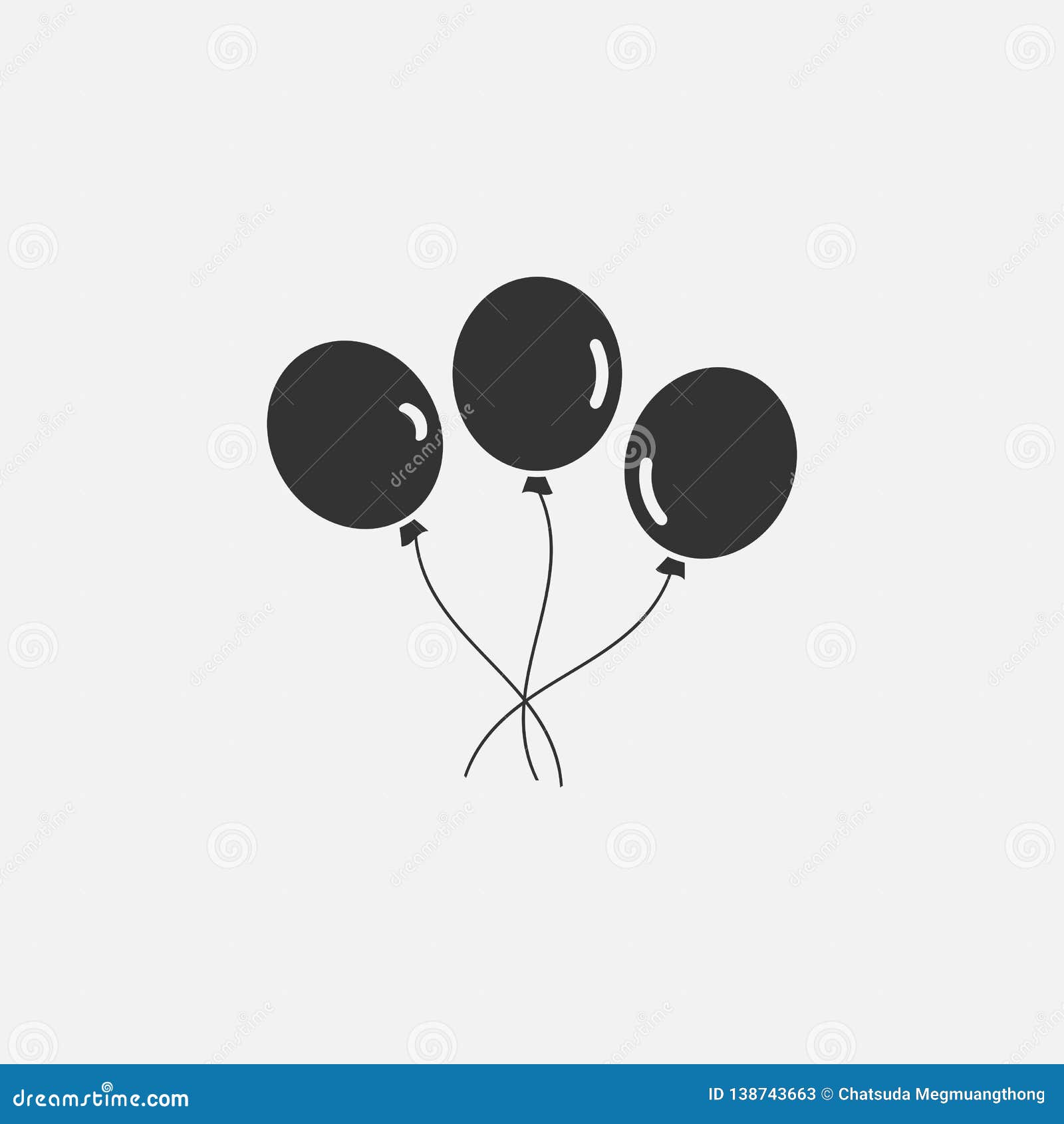 Balloon icon, bump, float stock vector. Illustration of anniversary ...