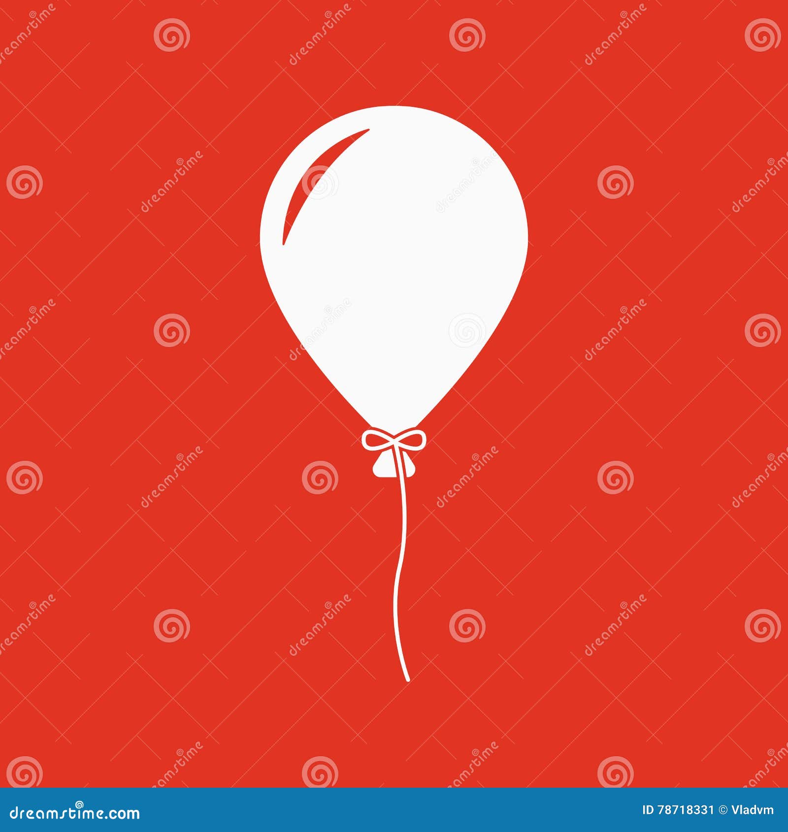 The Balloon Icon. Holiday Symbol Stock Vector - Illustration of icon ...