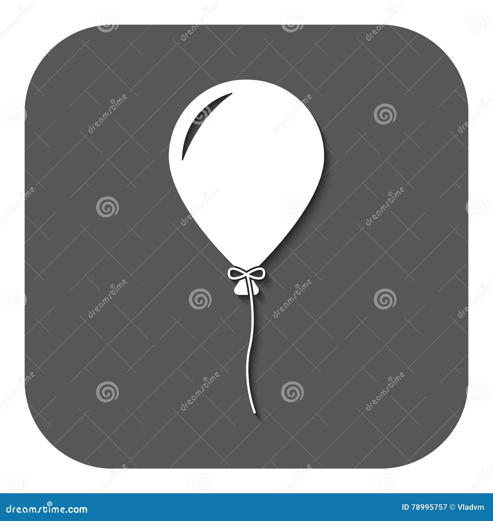 The Balloon Icon. Holiday Symbol Stock Vector - Illustration of light ...