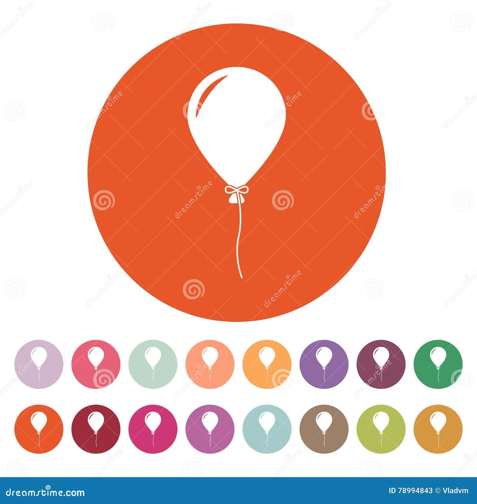 The Balloon Icon. Holiday Symbol Stock Vector - Illustration of ...