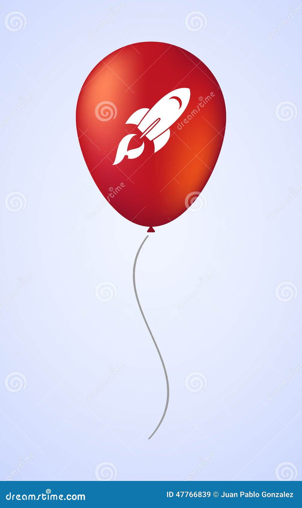 Balloon icon with a rocket stock illustration. Illustration of ...