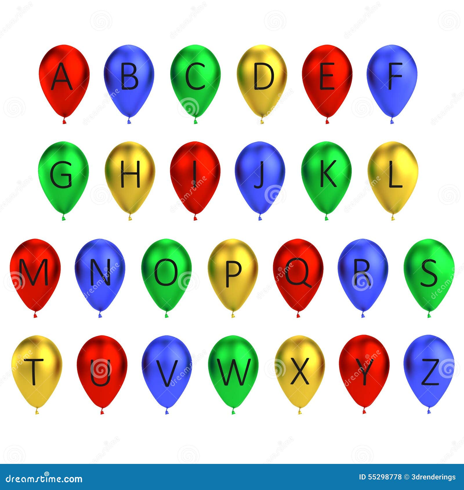 Balloon letters stock illustration. Illustration of letters - 55298778