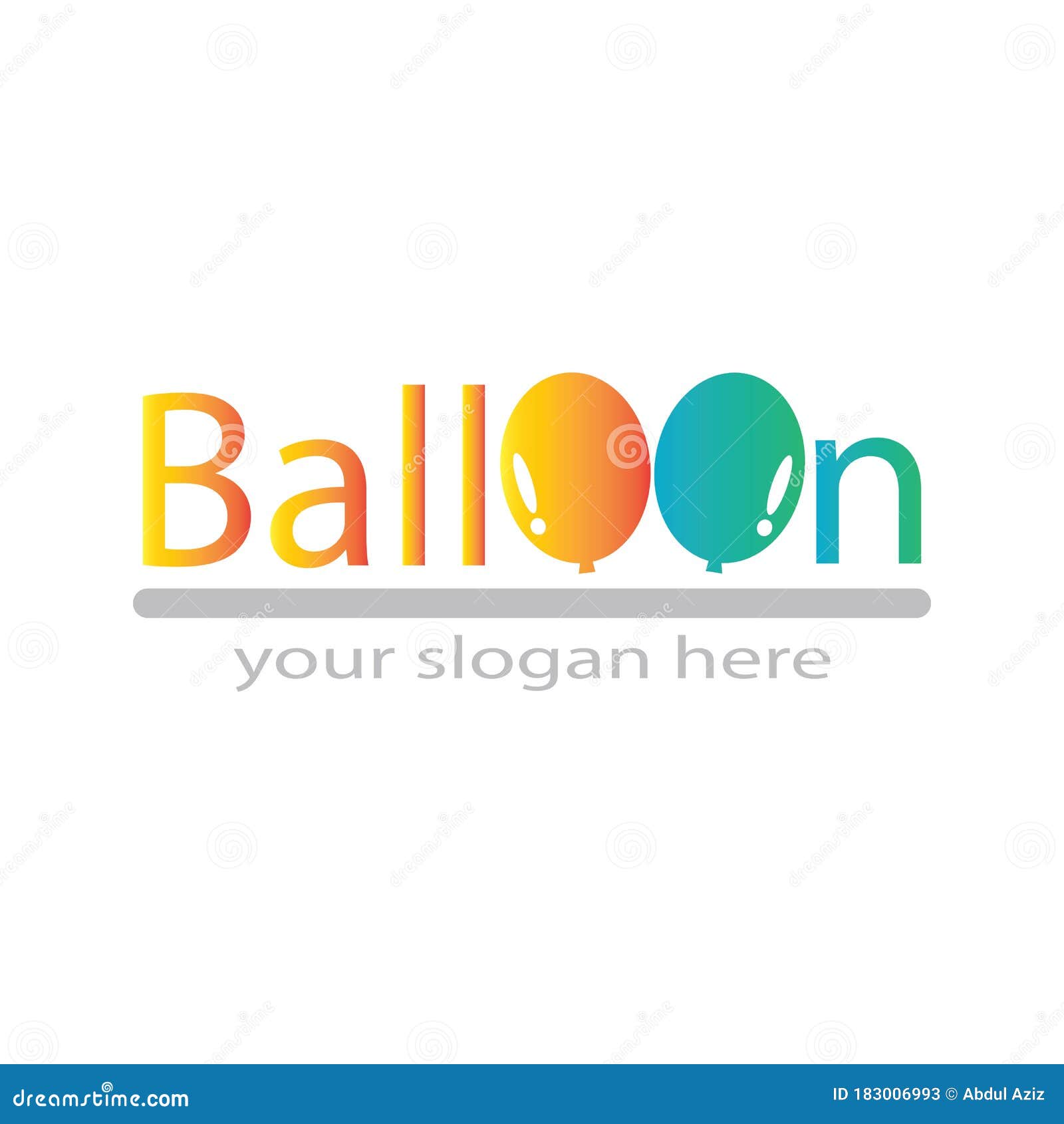 Balloon logo vector design stock vector. Illustration of greeting ...