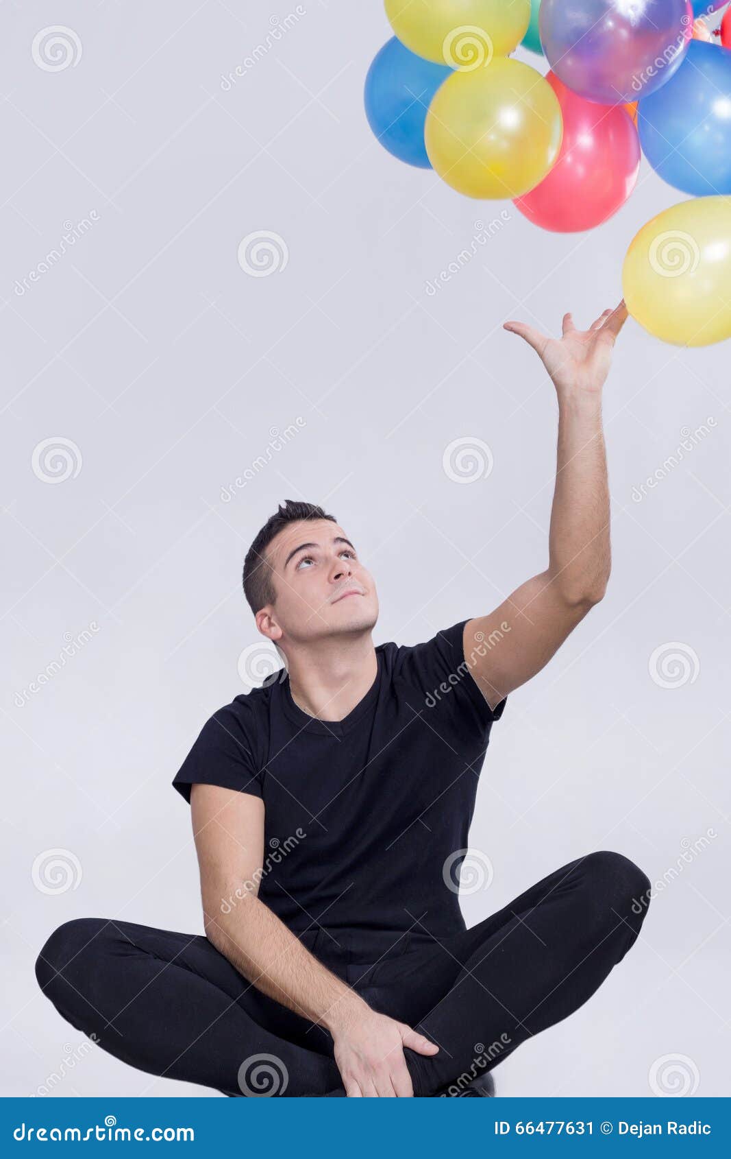 Balloon man stock image. Image of party, attractive, balloon - 66477631
