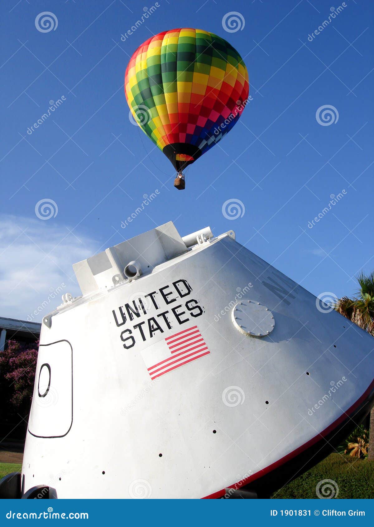 Balloon and NASA Capsule stock image. Image of ascending - 1901831