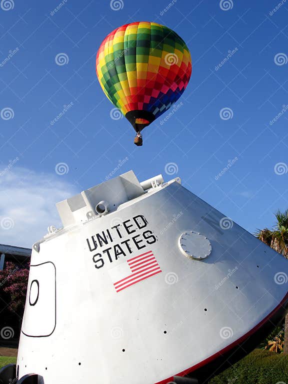 Balloon and NASA Capsule stock image. Image of ascending - 1901831