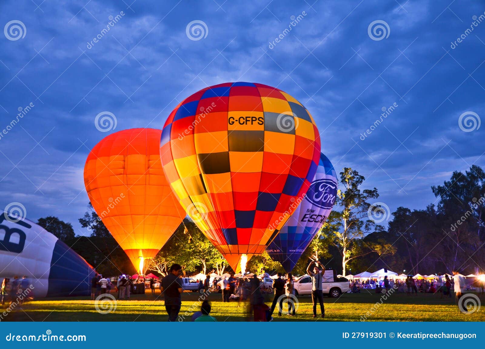 Balloon night editorial photo. Image of tourist, rainbow - 27919301