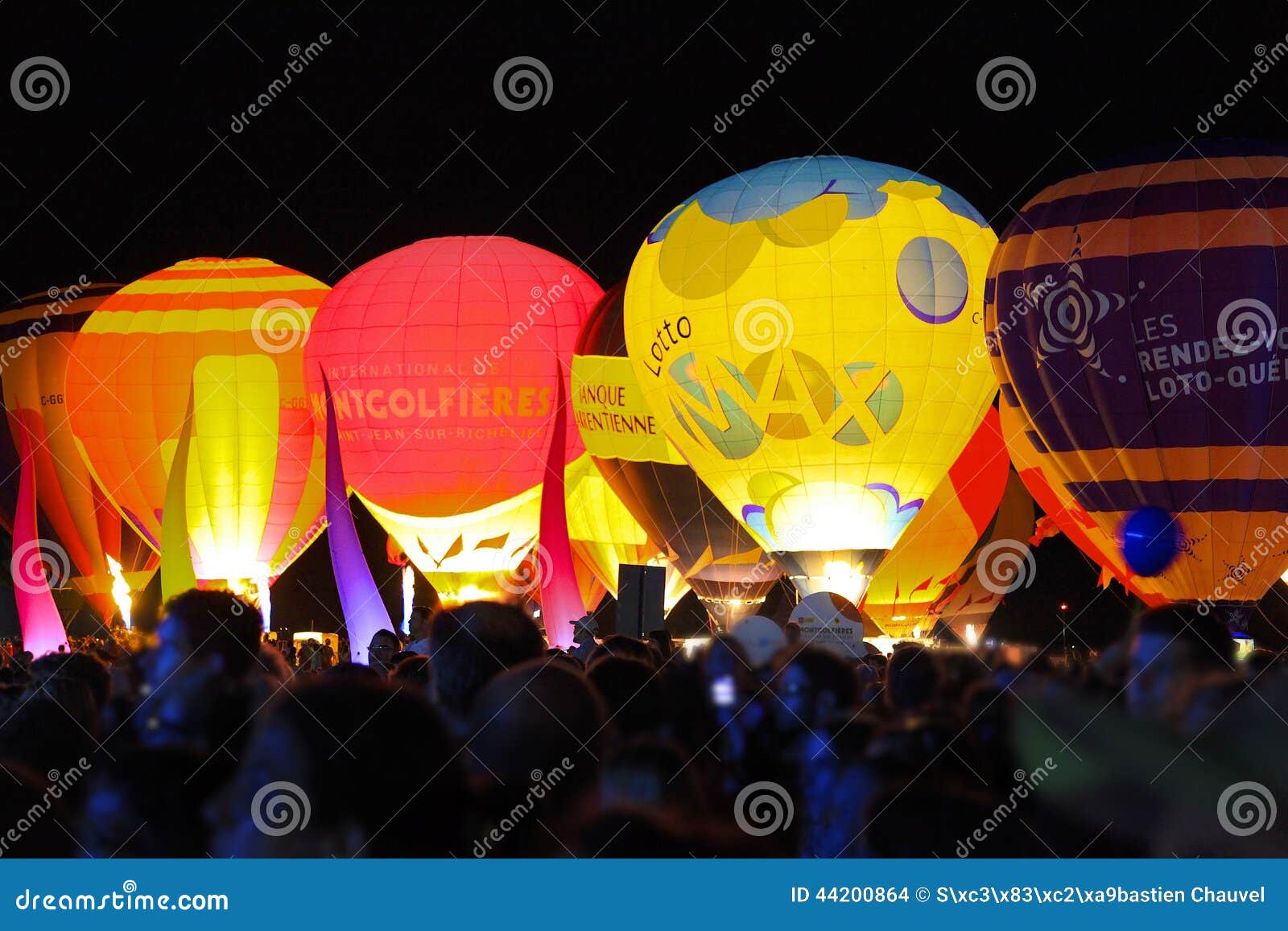 Balloon in the night editorial stock image. Image of color - 44200864